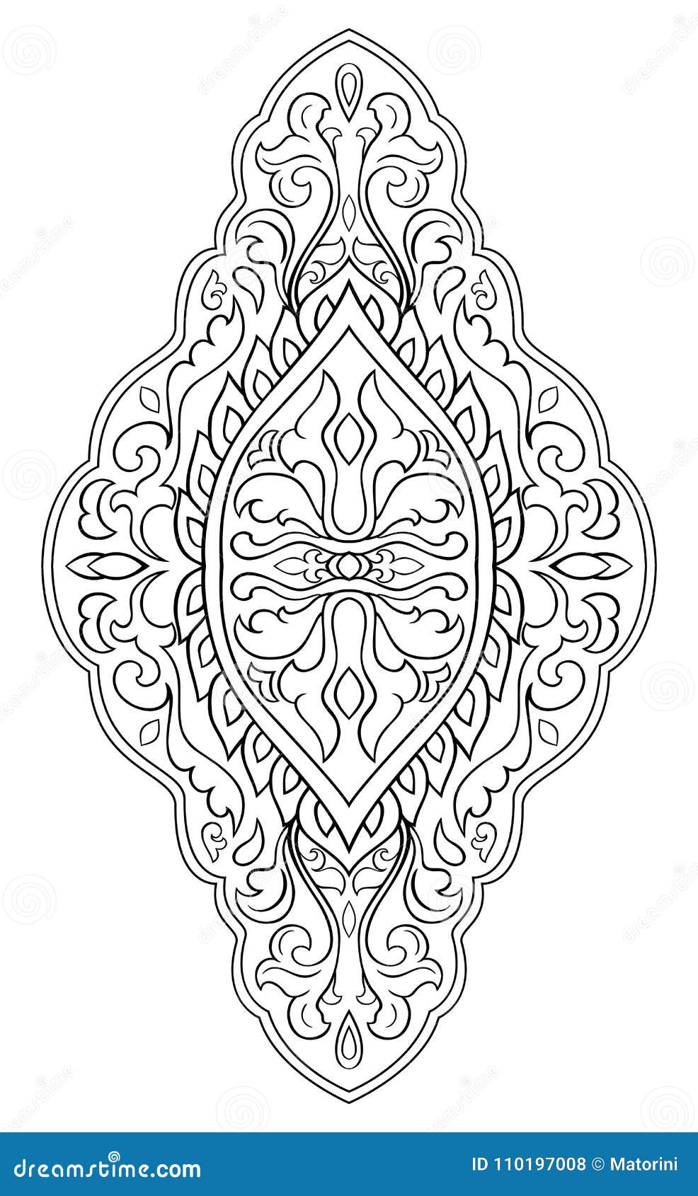 Black a White Medallion for Design. Stock Vector - Illustration of ...