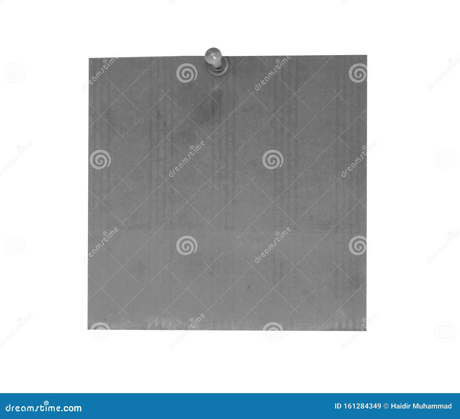 Black and White Memo Note with Push Pin Stock Image - Image of fastener ...