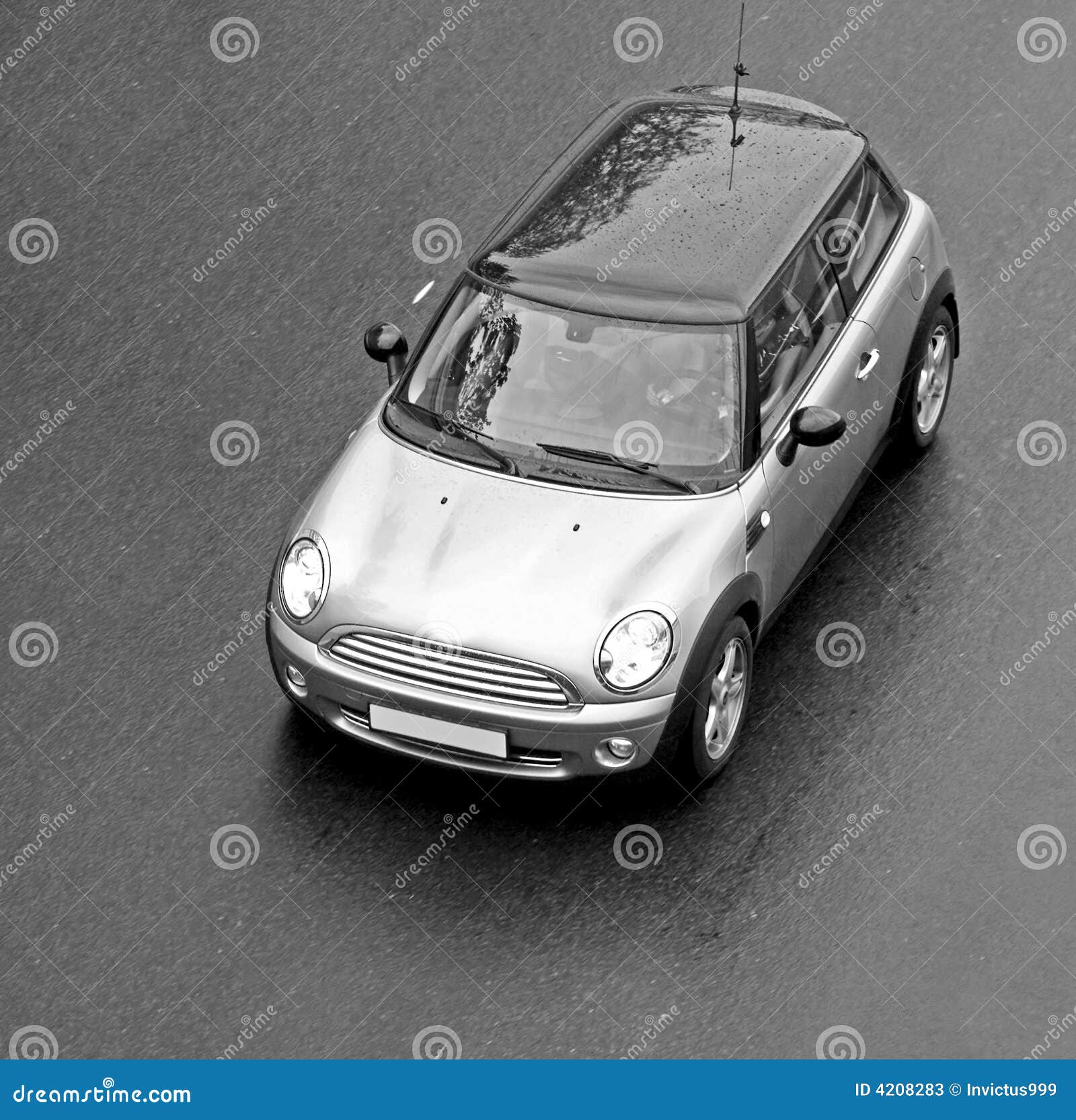 Black and white mini car stock image. Image of auto, door - 4208283