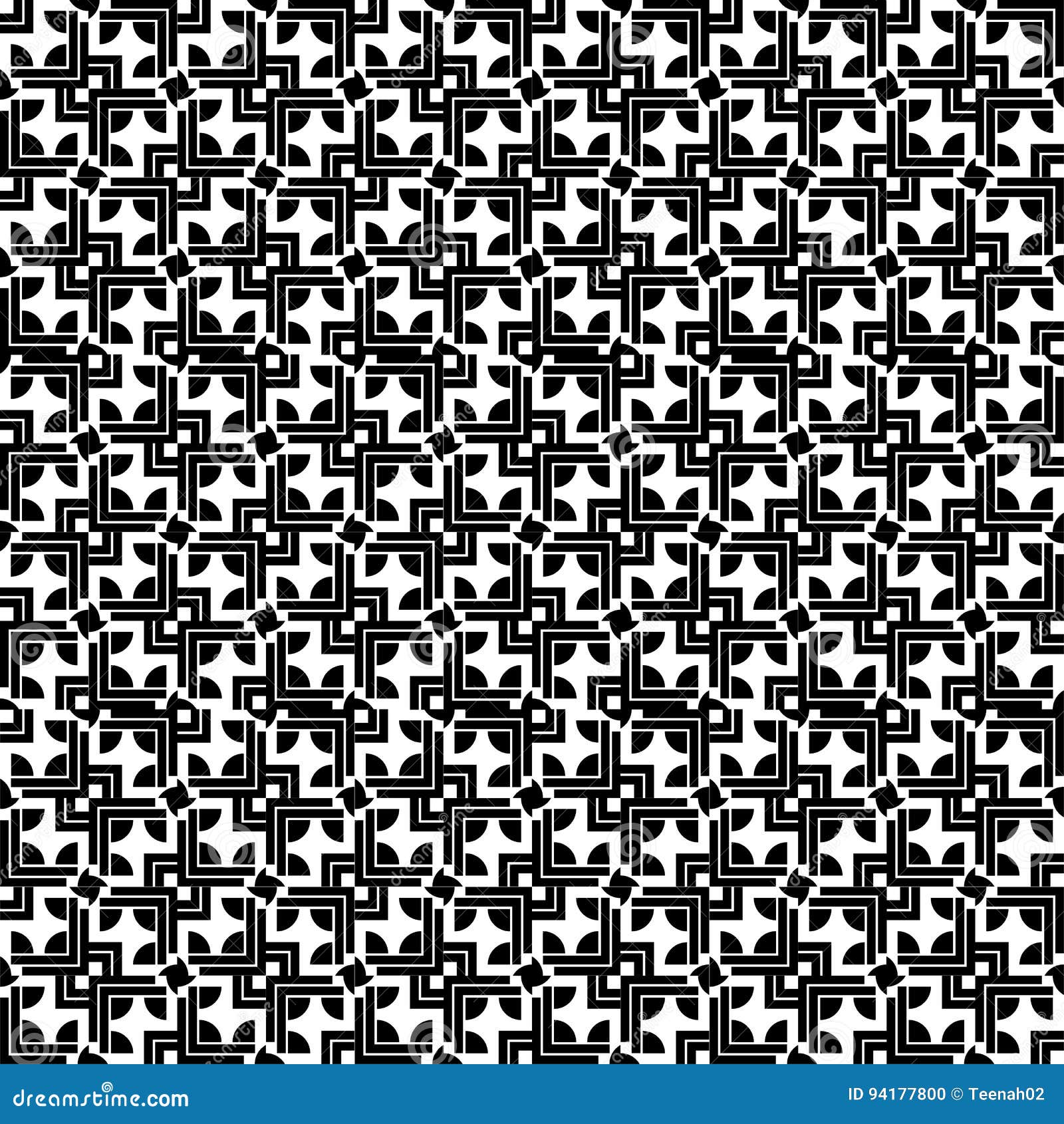 Black and White Minimalist Abstract Seamless Pattern Stock Vector ...