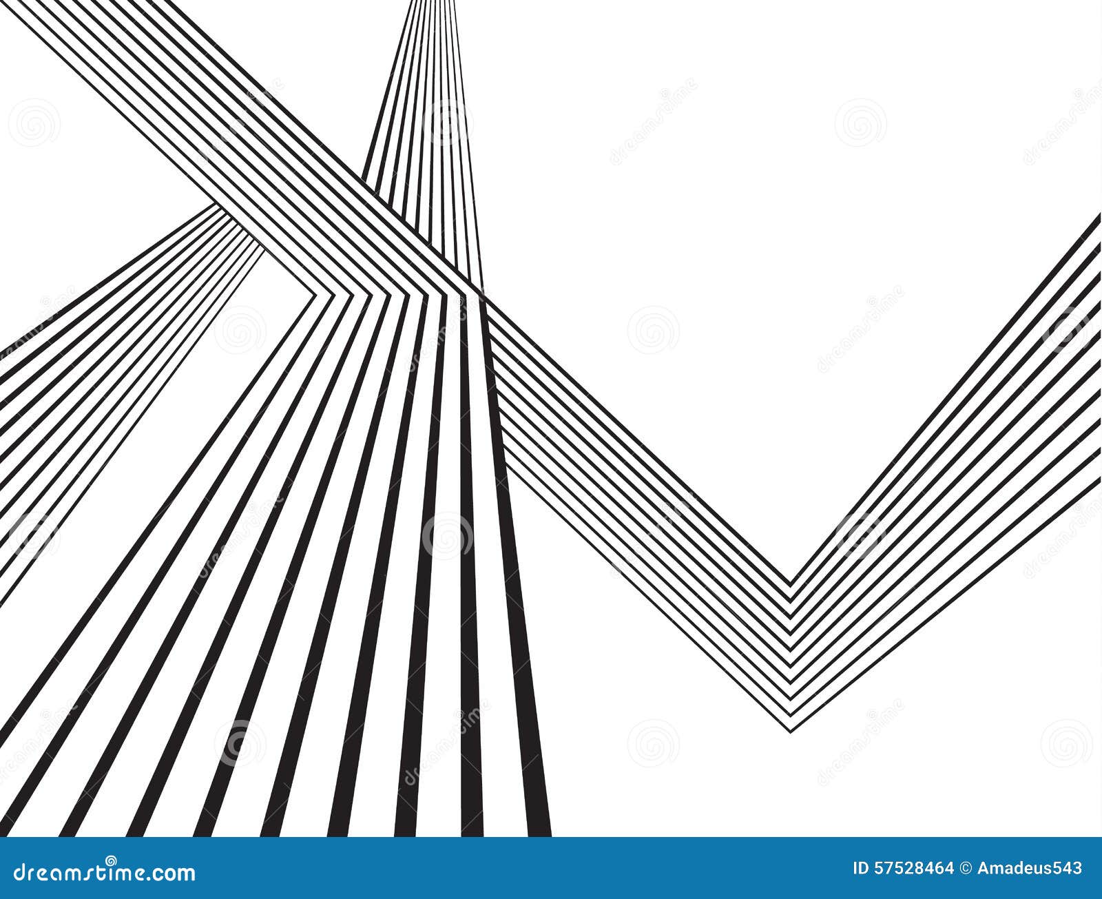 Black and White Mobious Wave Stripe Optical Abstract Design Stock ...