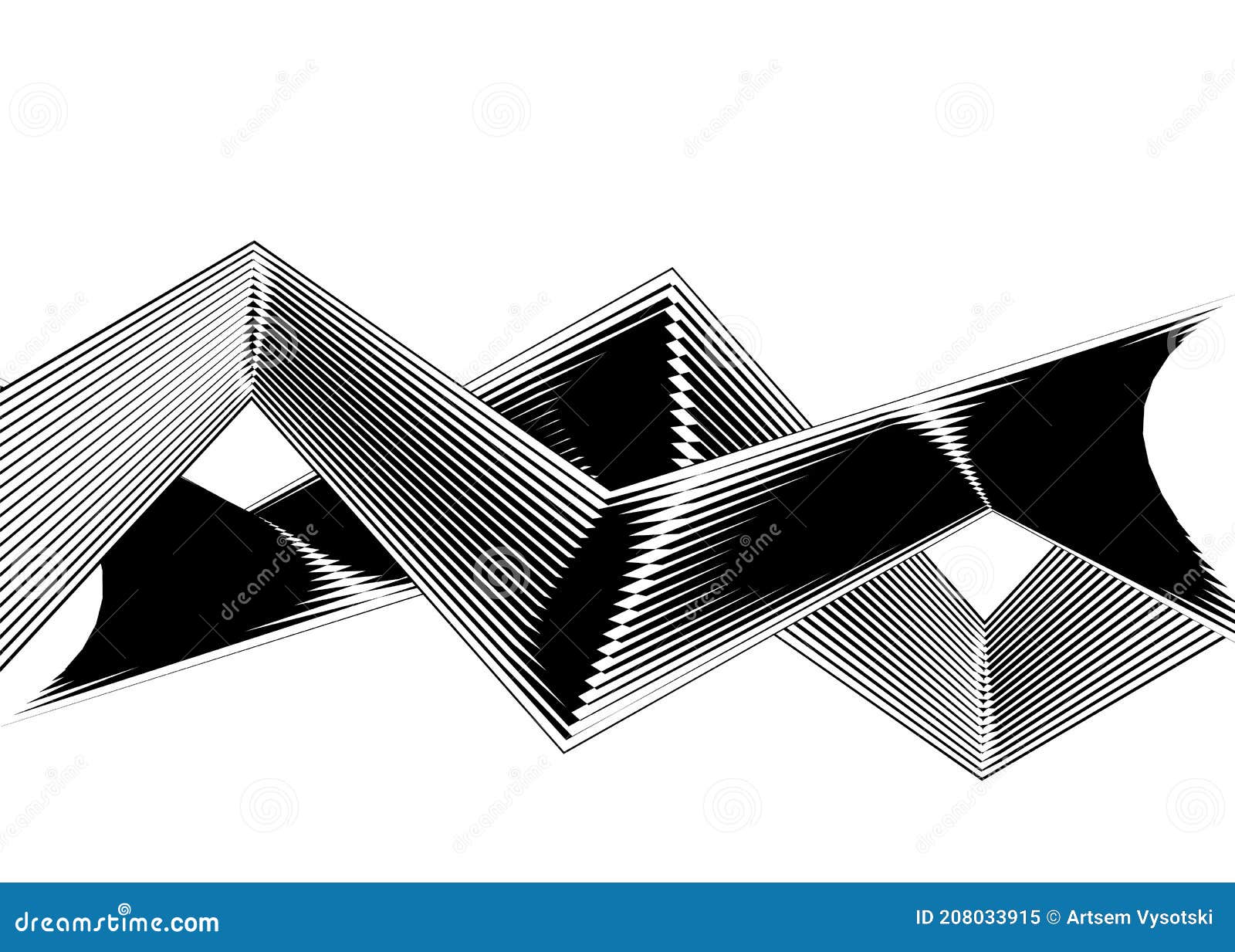 Halftone Bitmap Lines Retro Background Black and White. Optical Art ...