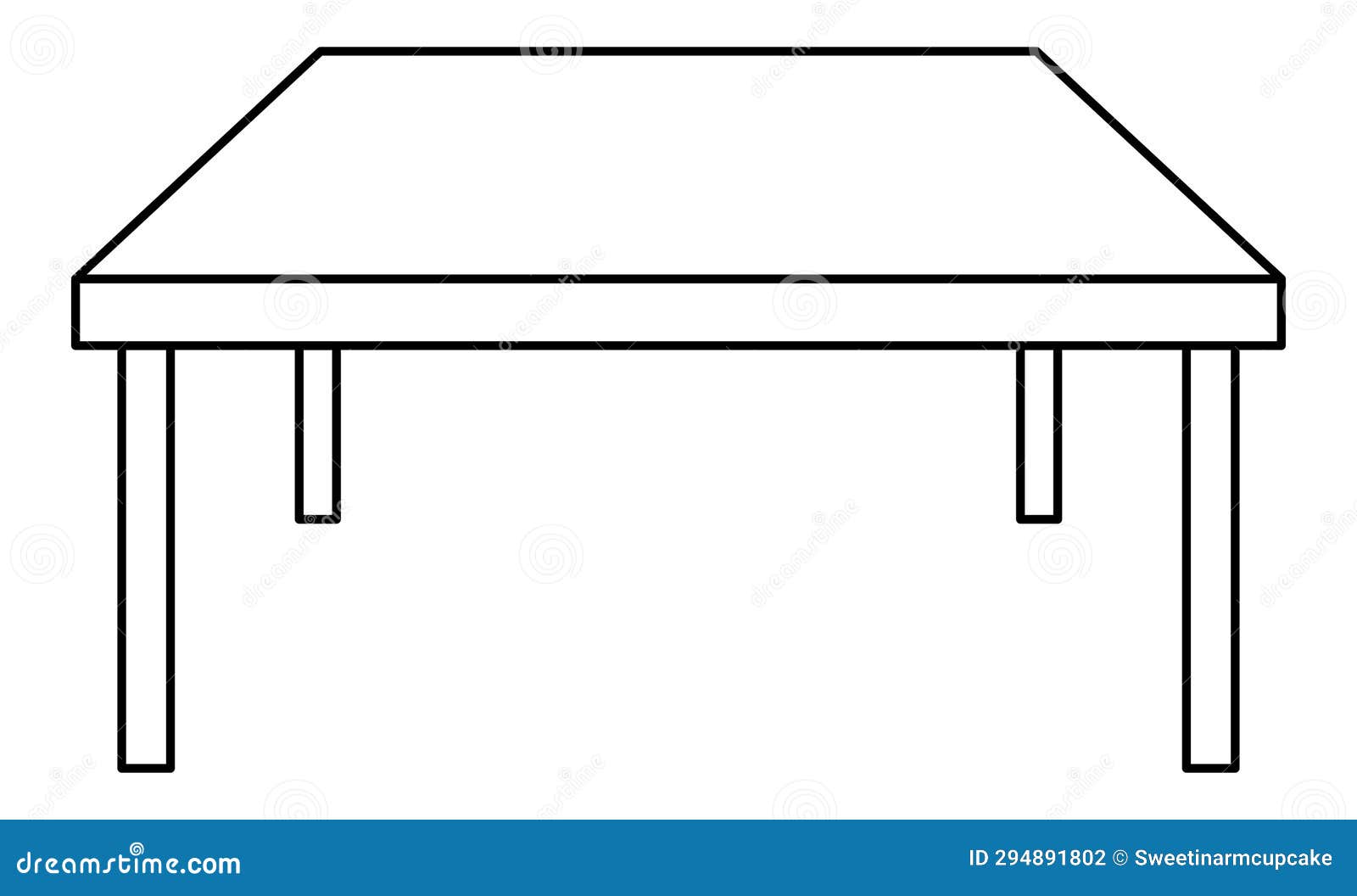Table - Minimal, Modern, and Clean Rectangular Shaped Desk Stock ...