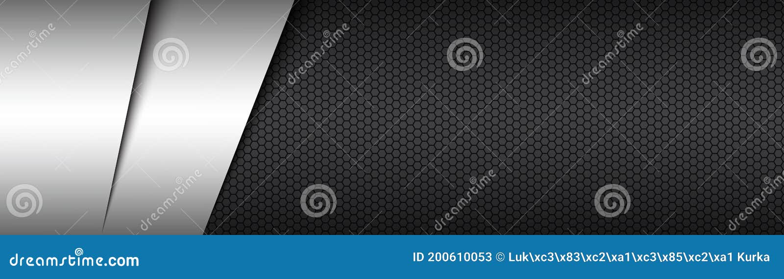 Black and White Modern Material Header with Hexagonal Pattern ...