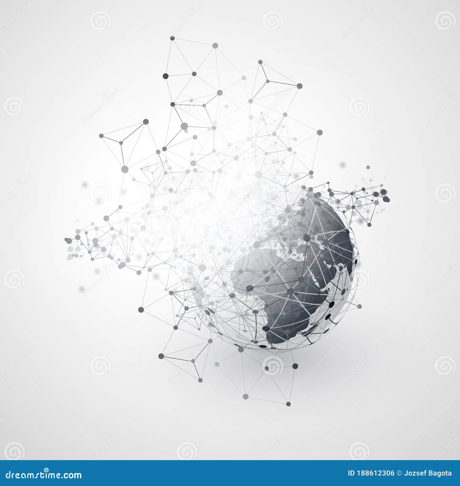 Black and White Modern Minimal Style Cloud Computing, Network Structure ...