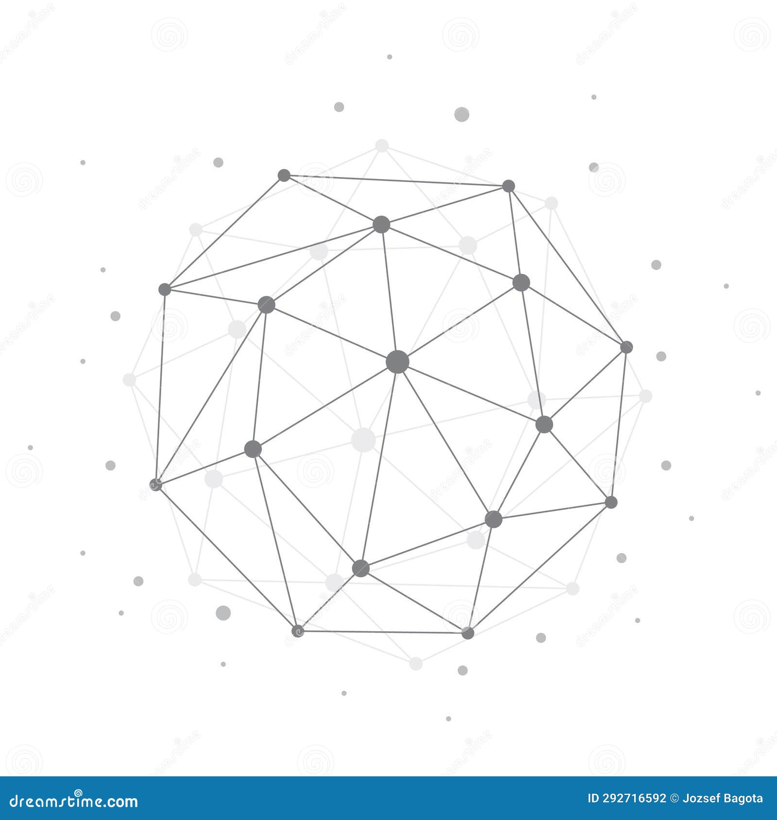 Black and White Modern Minimal Style Polygonal Networks Structure ...