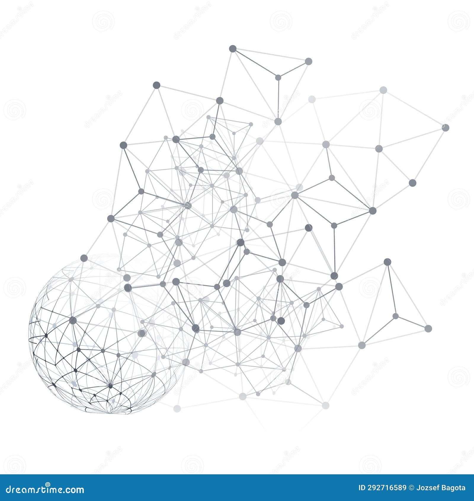 Black and White Modern Minimal Style Polygonal Networks Structure ...