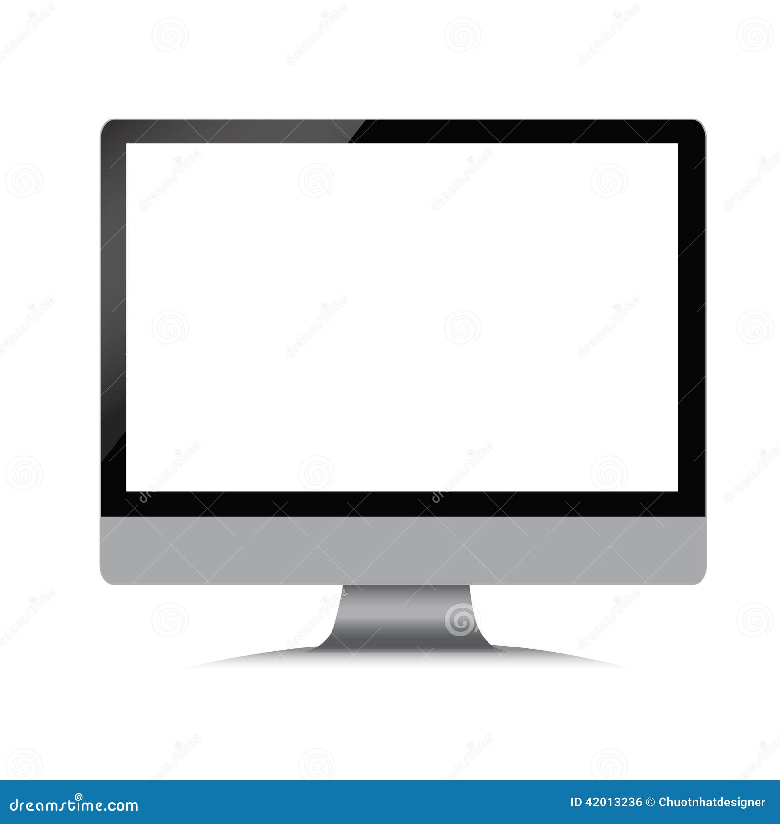 Black and White Modern Monitor Stock Vector - Illustration of cellphone ...