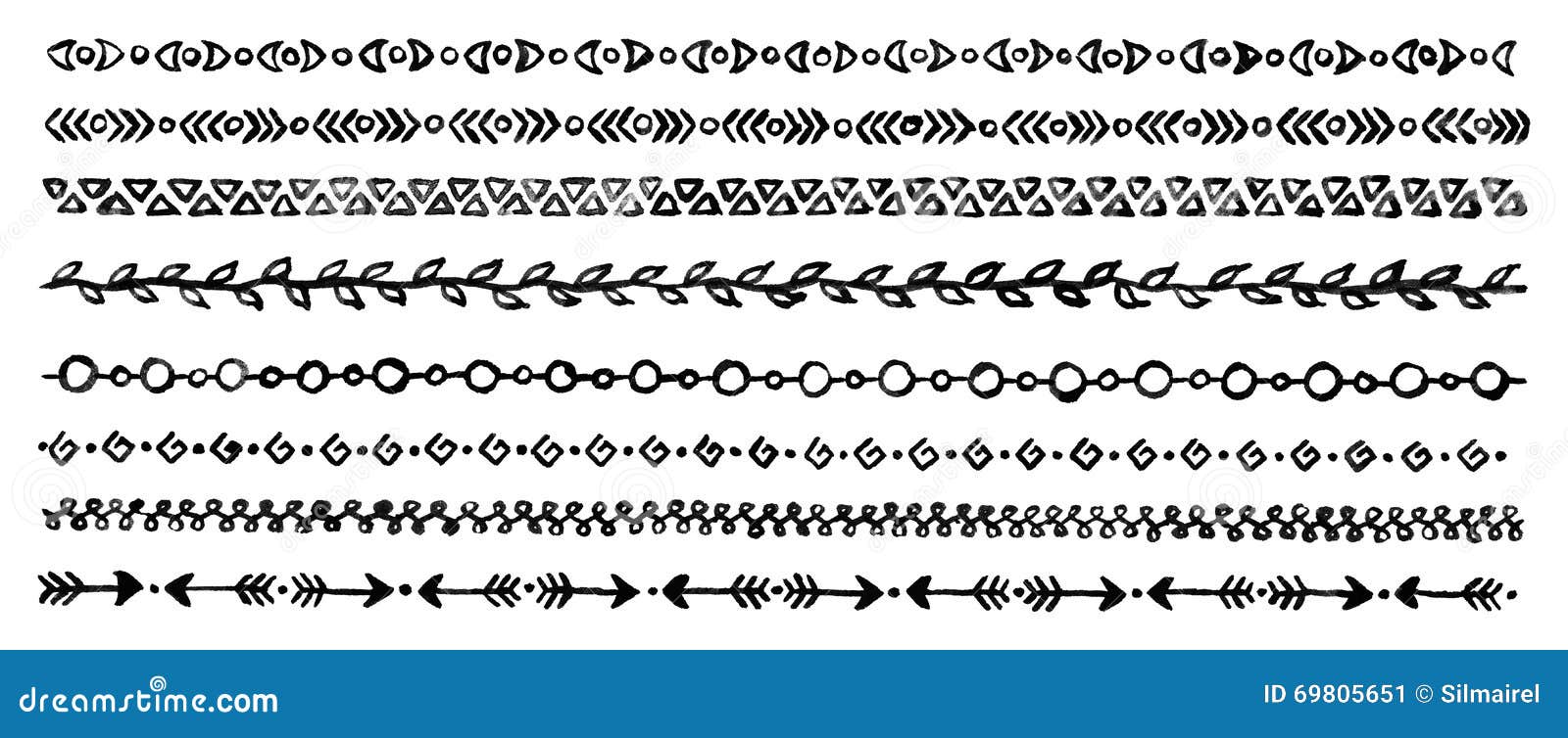 Black and White Monochrome Abstract Border Frame Isolated Stock ...