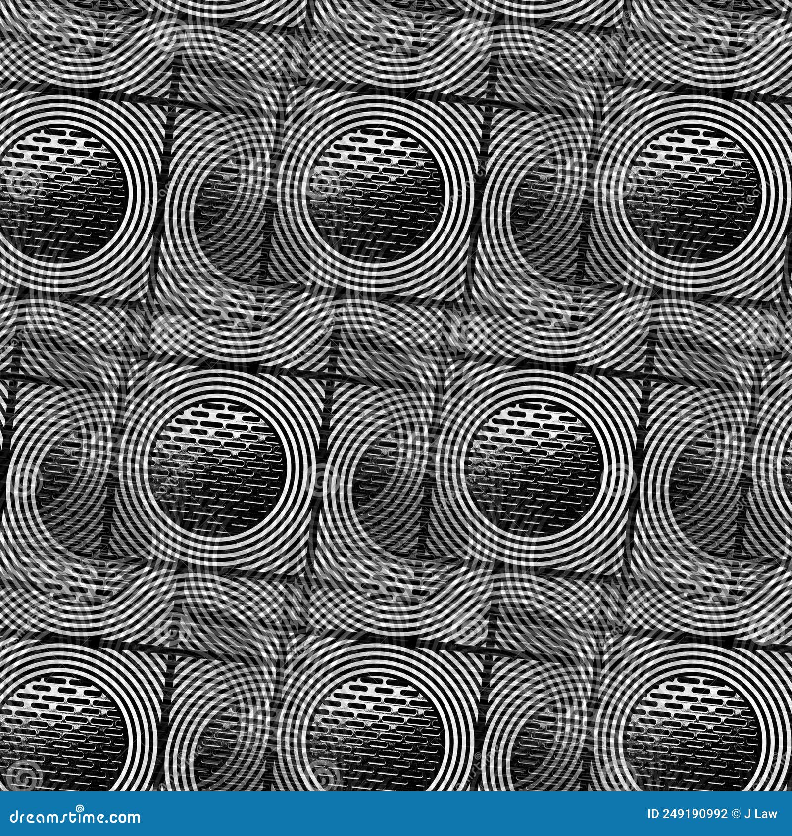 Distortion Black and White Geometric Pattern Layered Stock Illustration ...