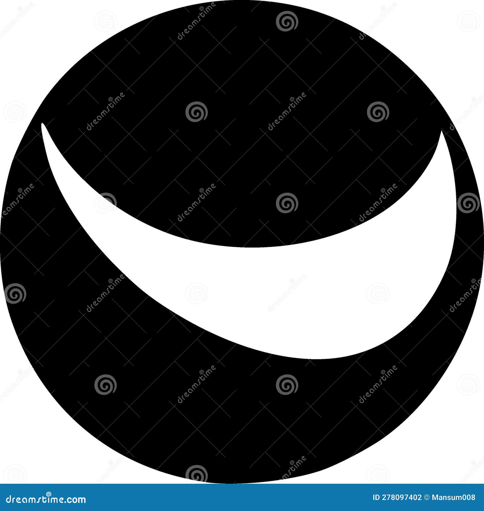Black and White of Moon Icon Stock Illustration - Illustration of space ...