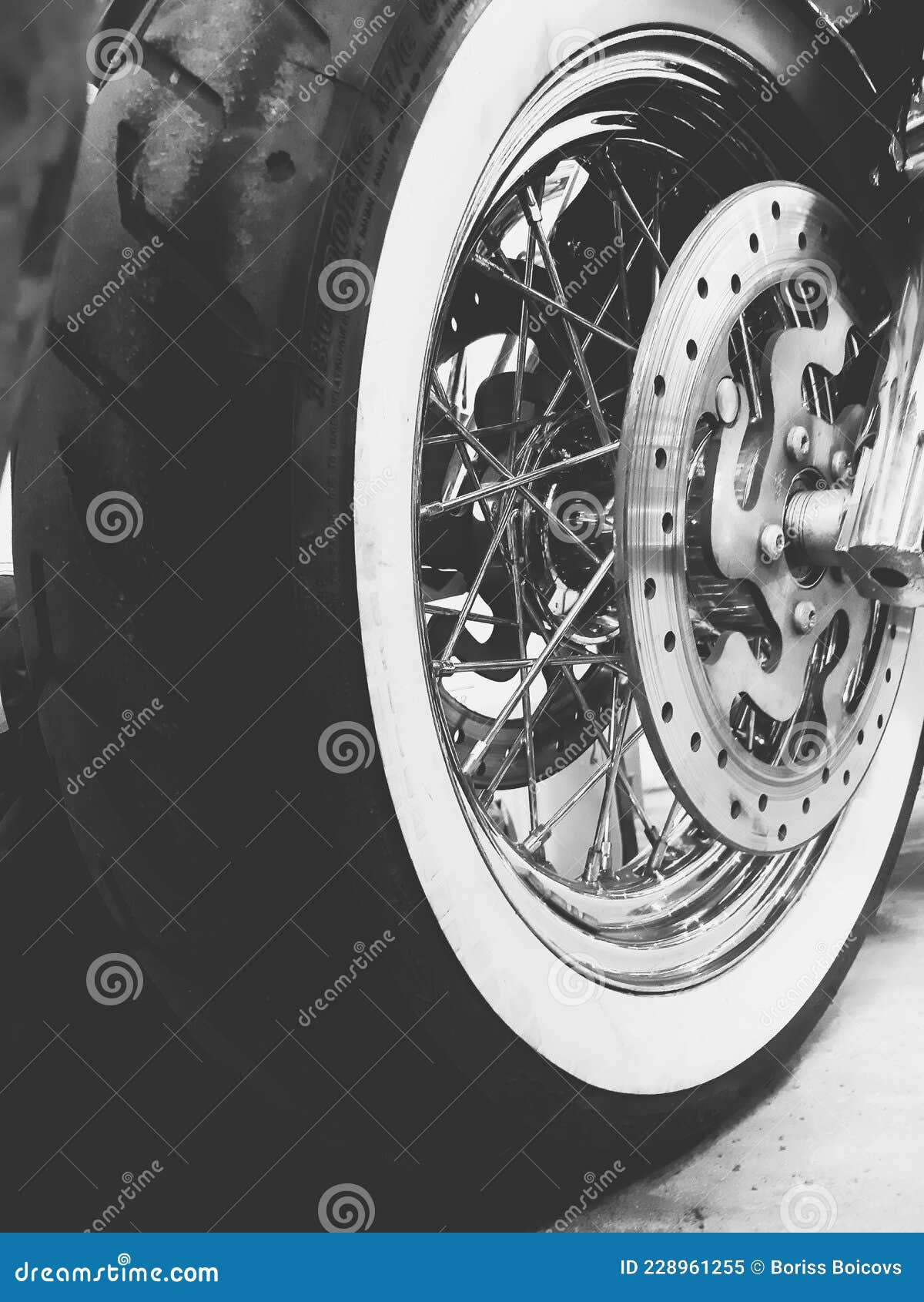 Black and White Motorcycle Wheel Stock Image - Image of motorcycle ...