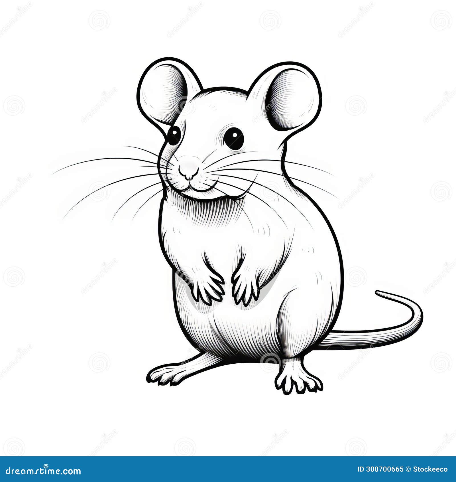 Black and White Mouse Illustration: Clean, Sharp, and Symmetrical ...
