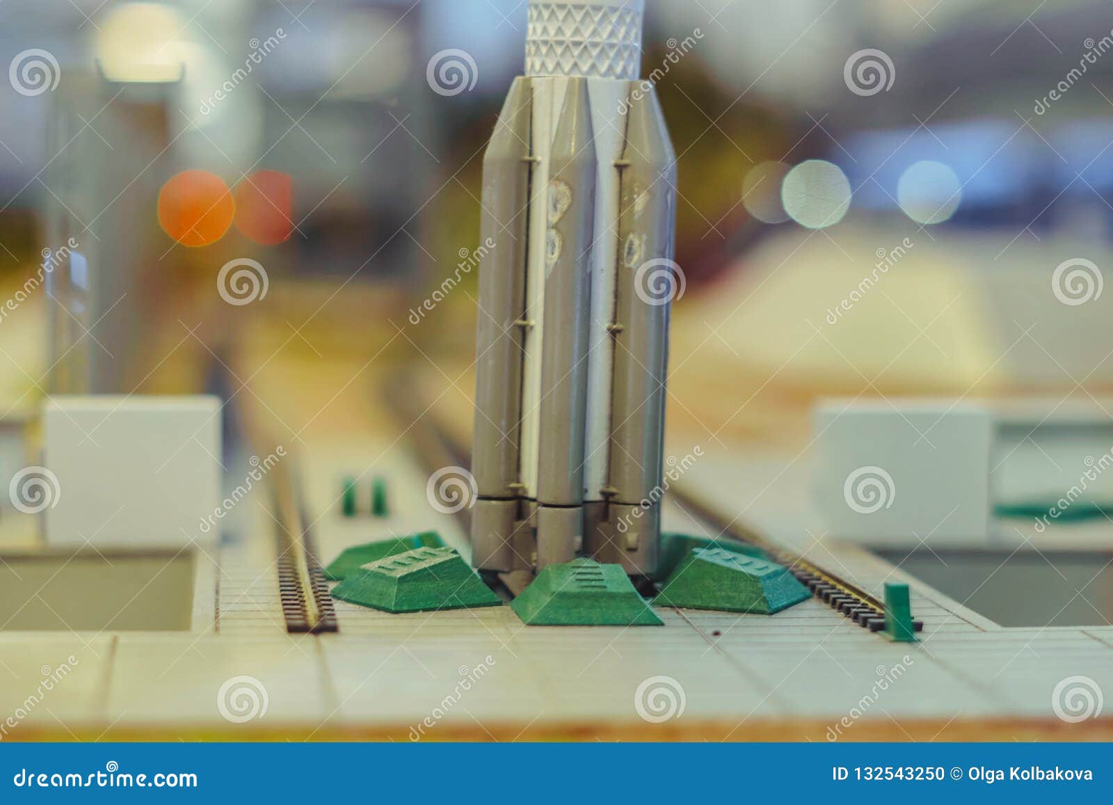Black and White Multi-stage Space Rocket Model Stock Photo - Image of ...