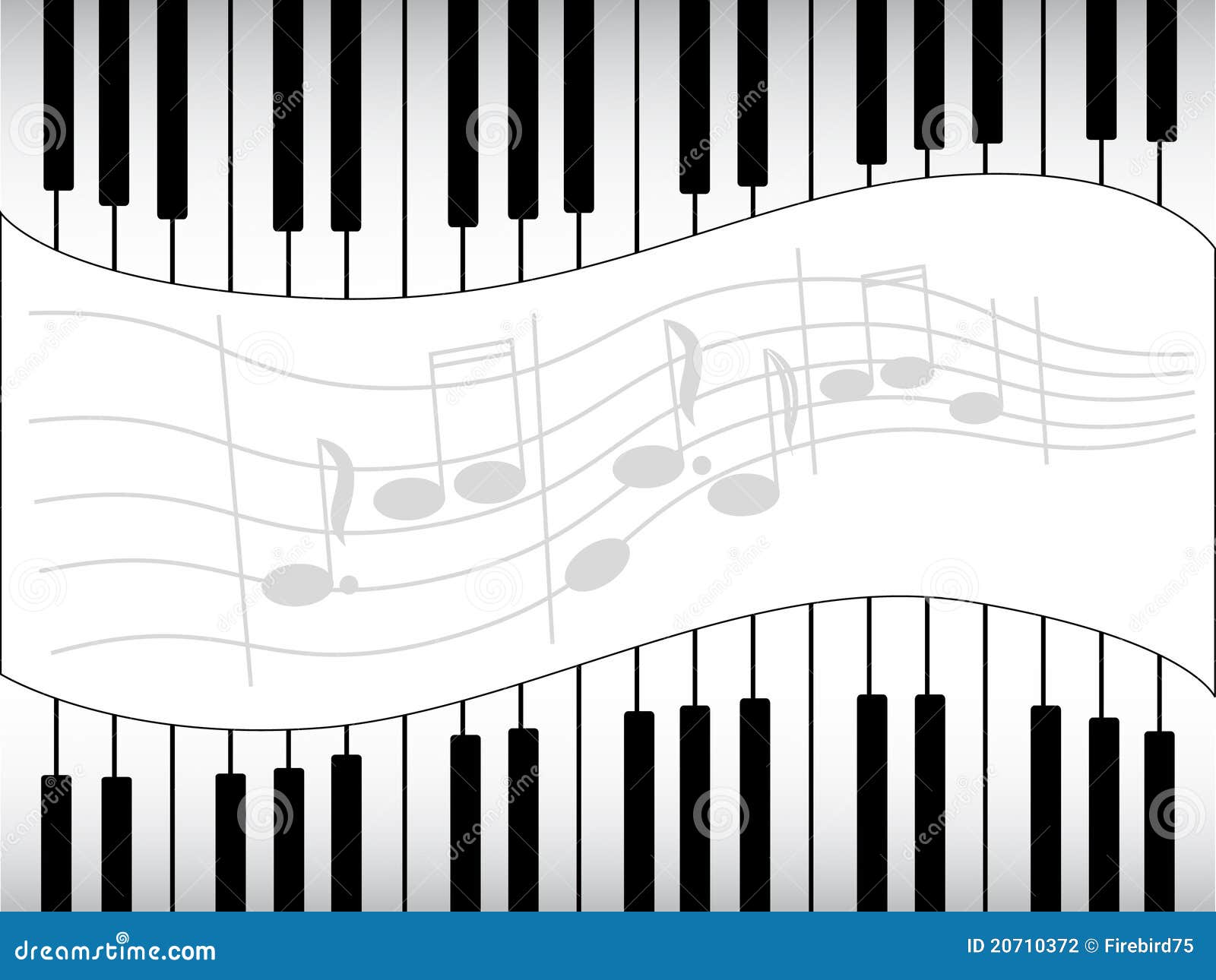 Black-white musical notes stock vector. Illustration of freedom - 20710372