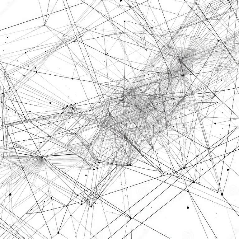 Black and White Network Graph Stock Image - Image of network, system ...
