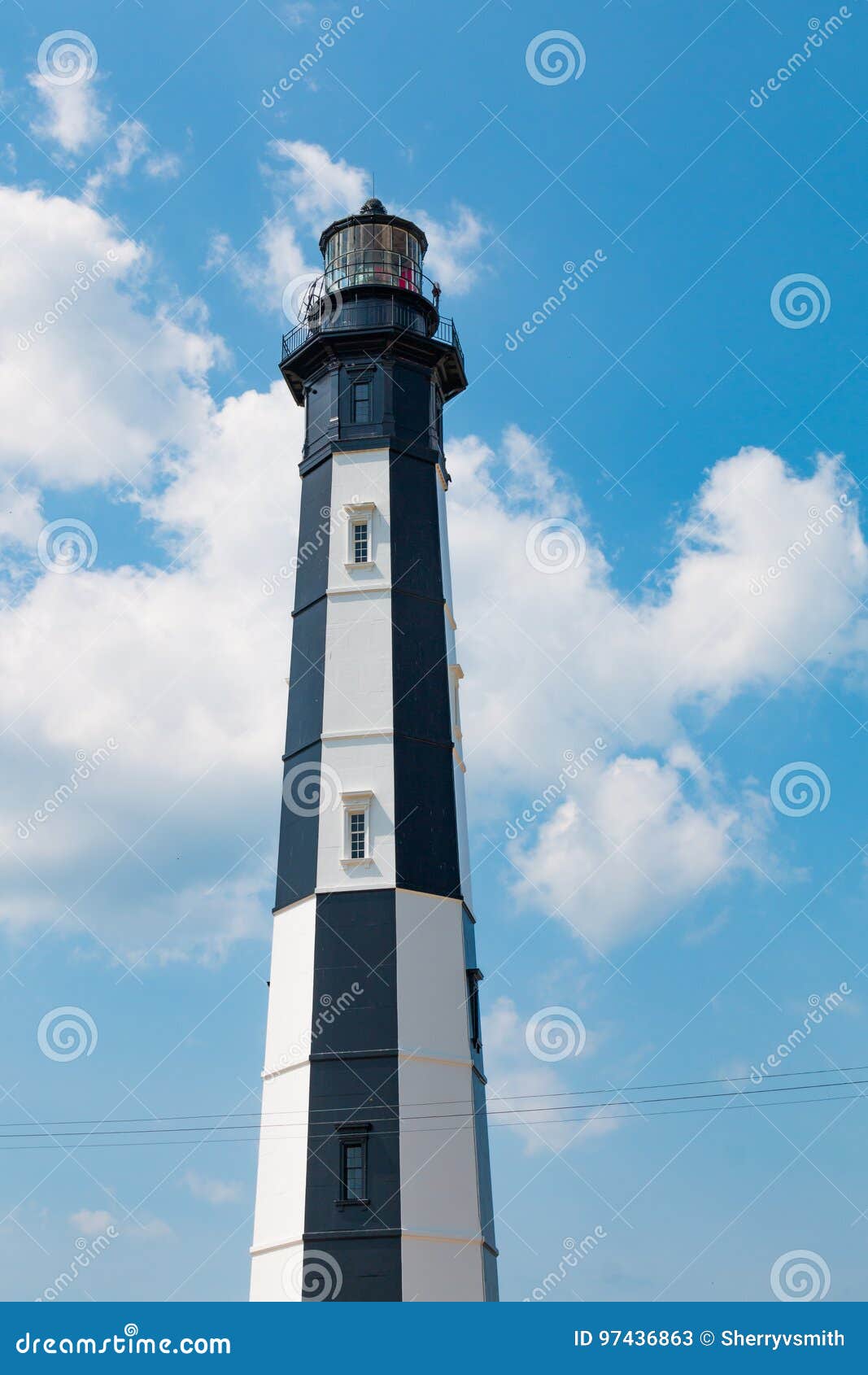 Black and White New Cape Henry Lighthouse in Virginia Beach Editorial ...