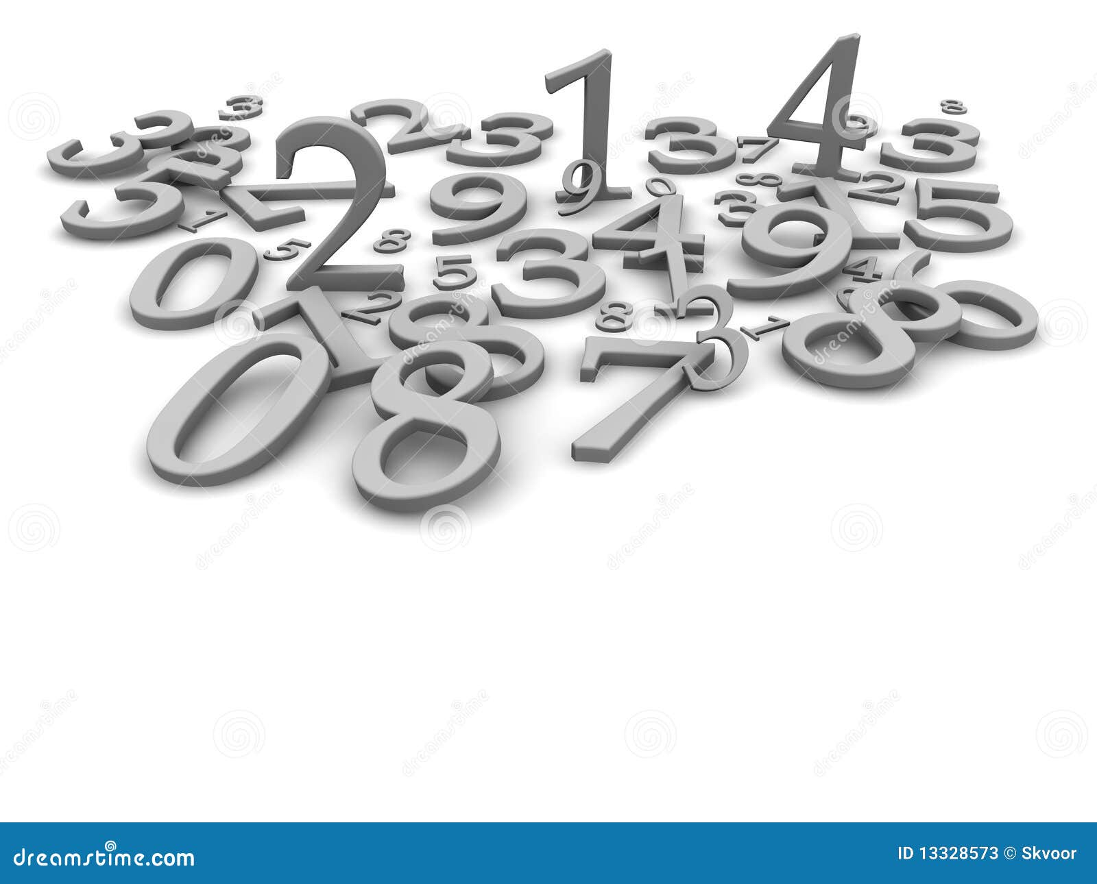 White Numbers, Black Outline, White Background, Vector. | CartoonDealer ...
