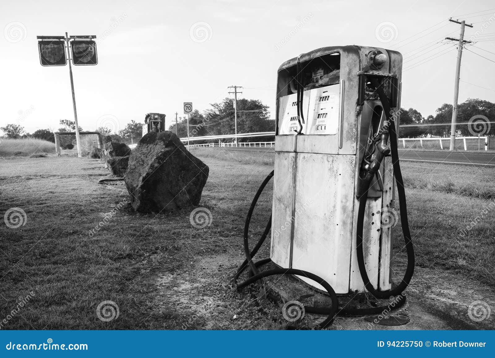 Black and White. Old Rustic Pump. Stock Photo - Image of generation ...