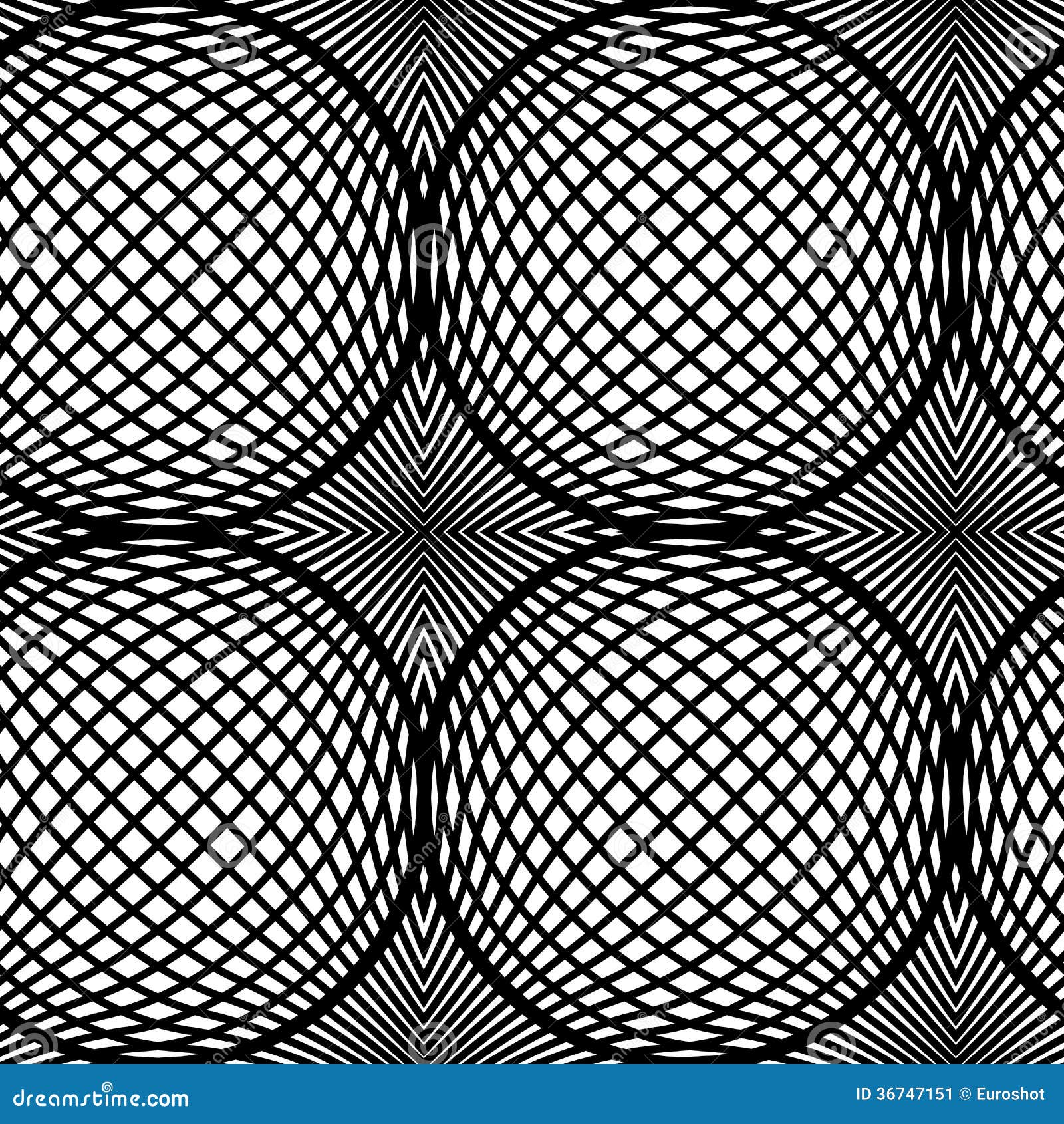 Black and White Op Art Design Vector Seamless Pattern. Stock Vector ...