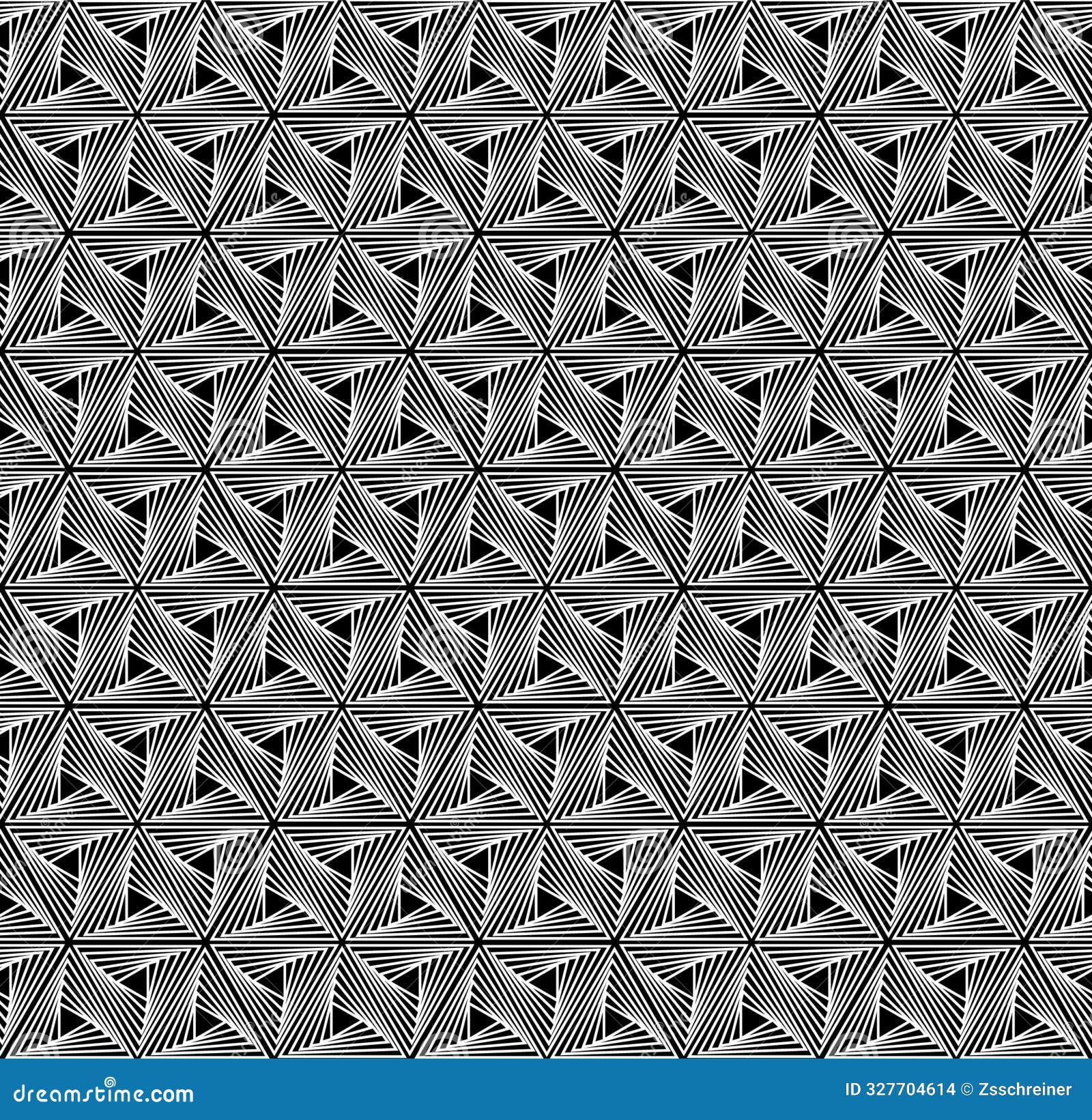 Black White Optic Triangle Pattern, Vector Background Stock ...