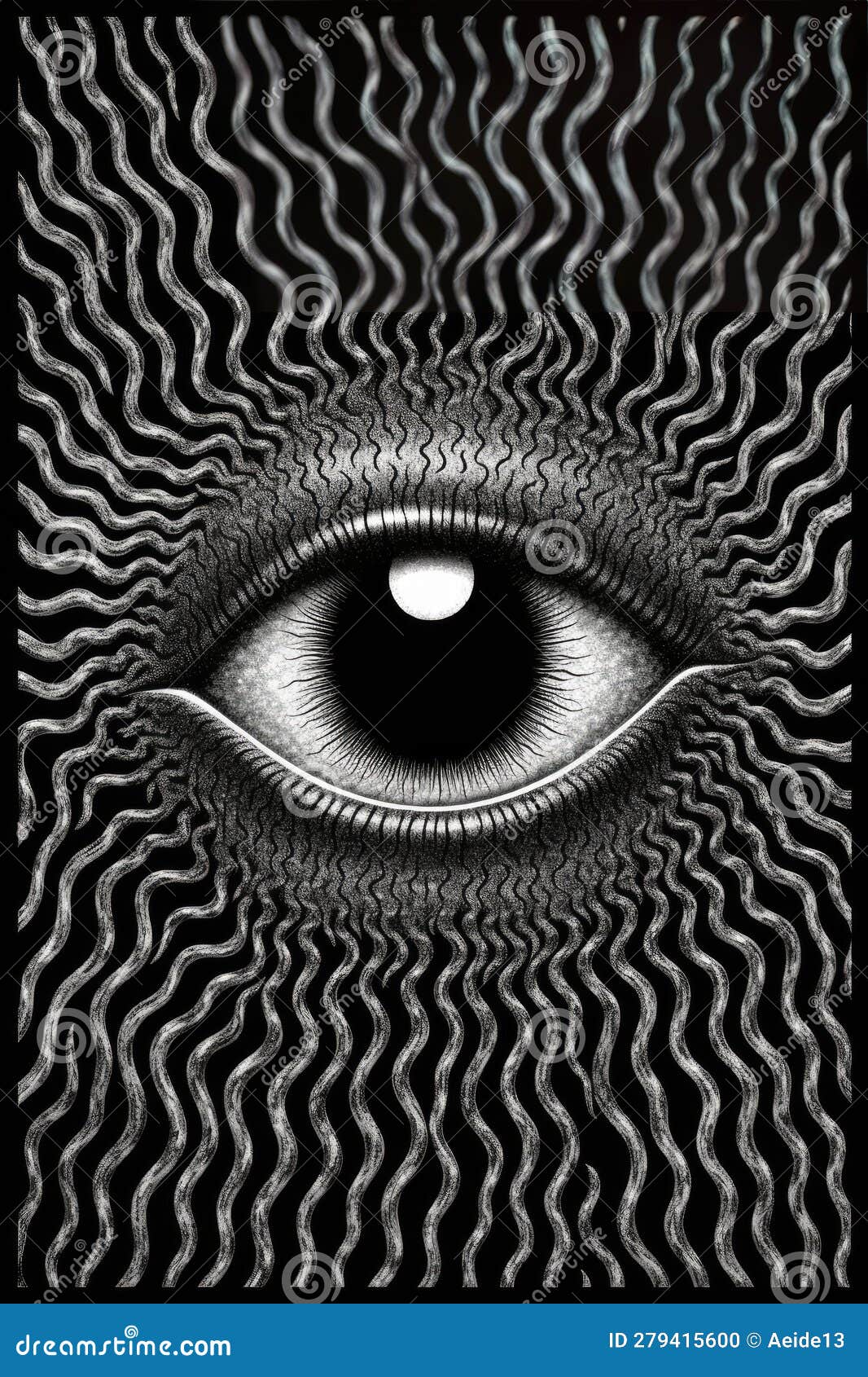 Hypnotist Man Sketch Raster Illustration Royalty-Free Cartoon ...