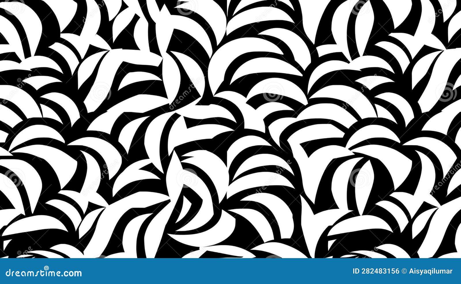Black and White Organic Patterns. Random but Orderly Arrangement Stock ...
