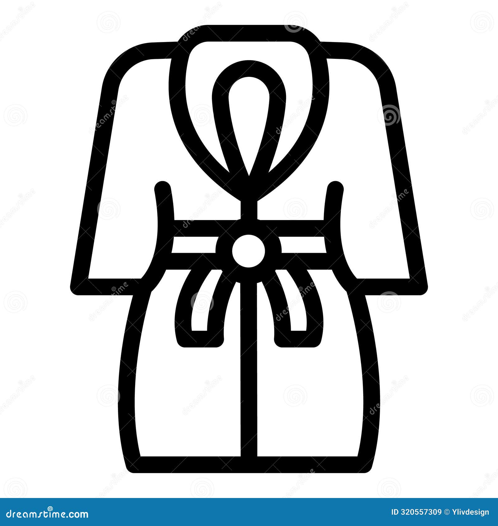 Black and White Outline of a Bathrobe Stock Illustration - Illustration of clothing, leisure ...