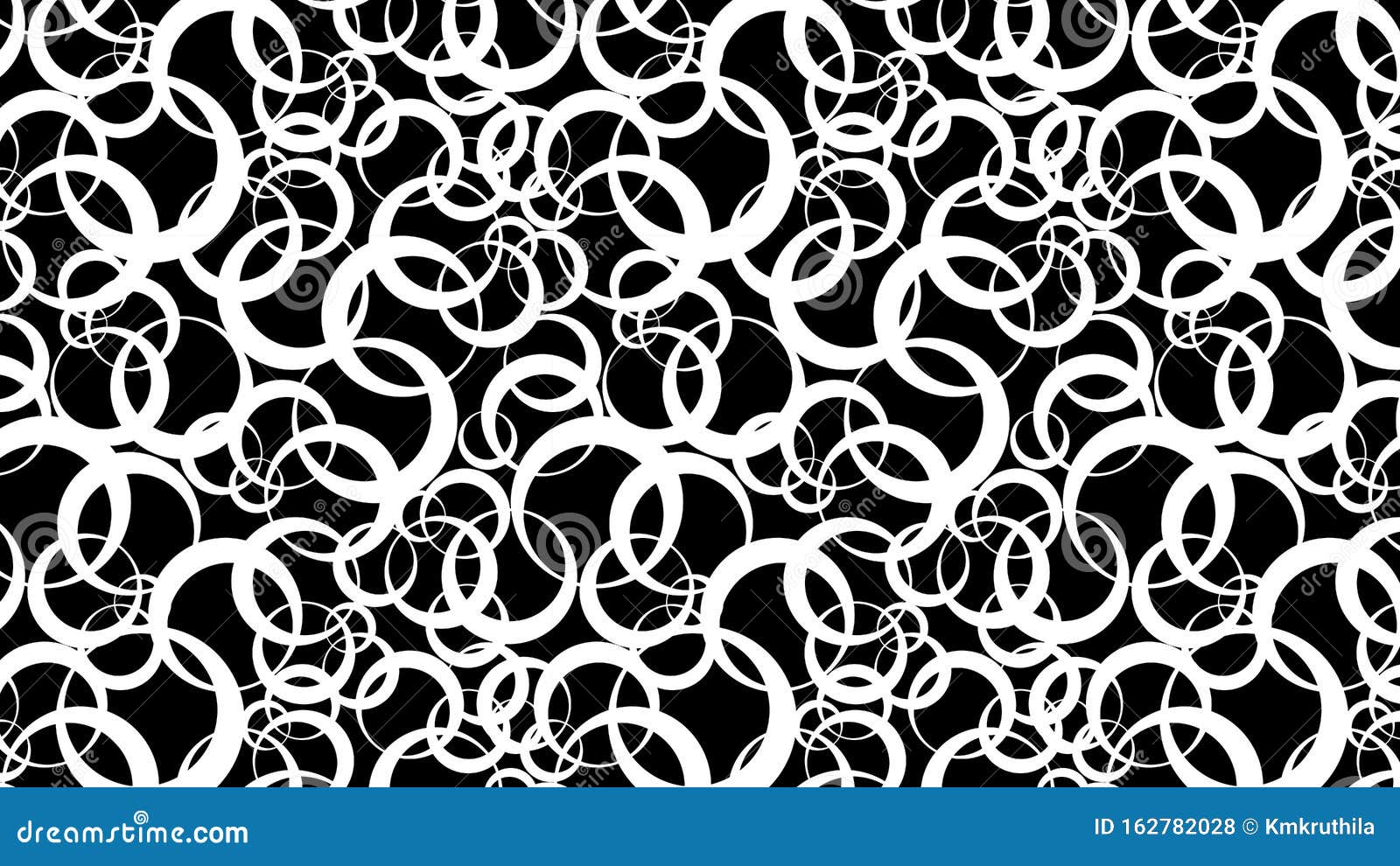 Black and White Overlapping Circles Pattern Background Stock Vector ...