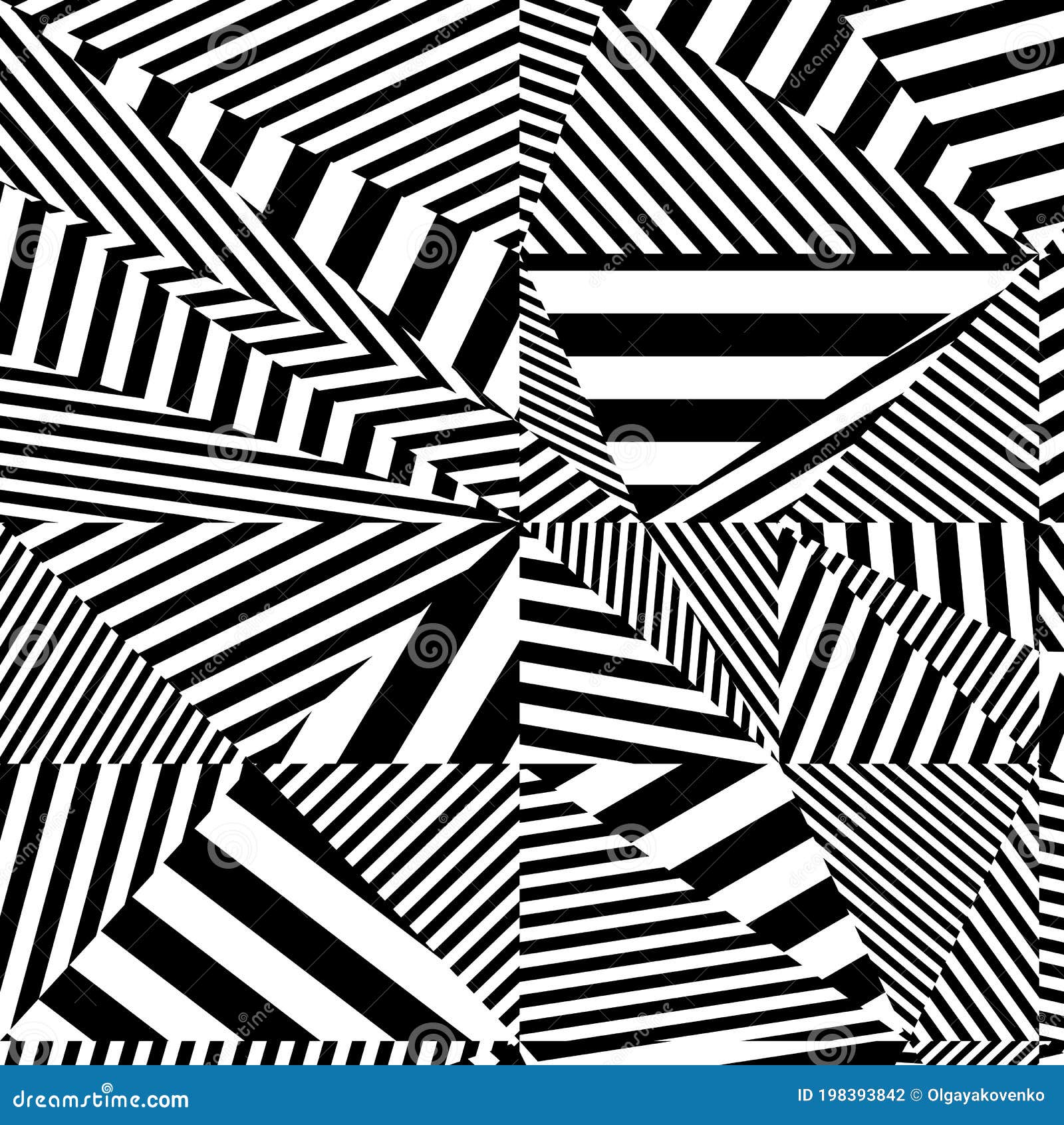 Black and White Pattern, Abstract Geomtric Contrast Background. Stock ...