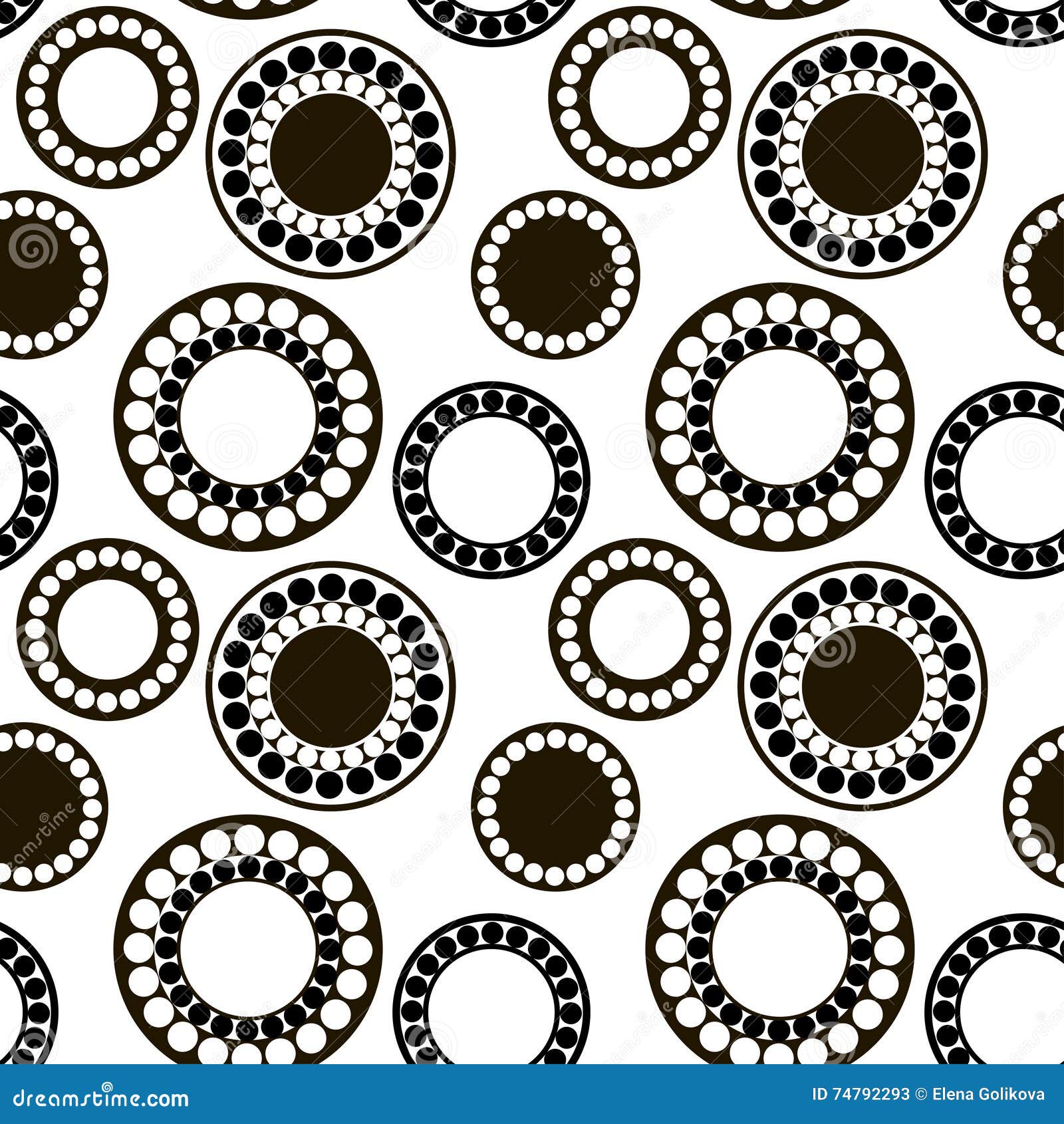 Black and White Pattern of Circles Stock Vector - Illustration of ...