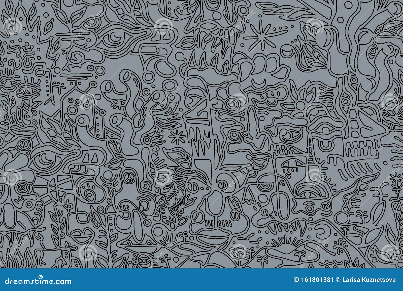 Black and White Pattern on Gray Background Stock Illustration ...