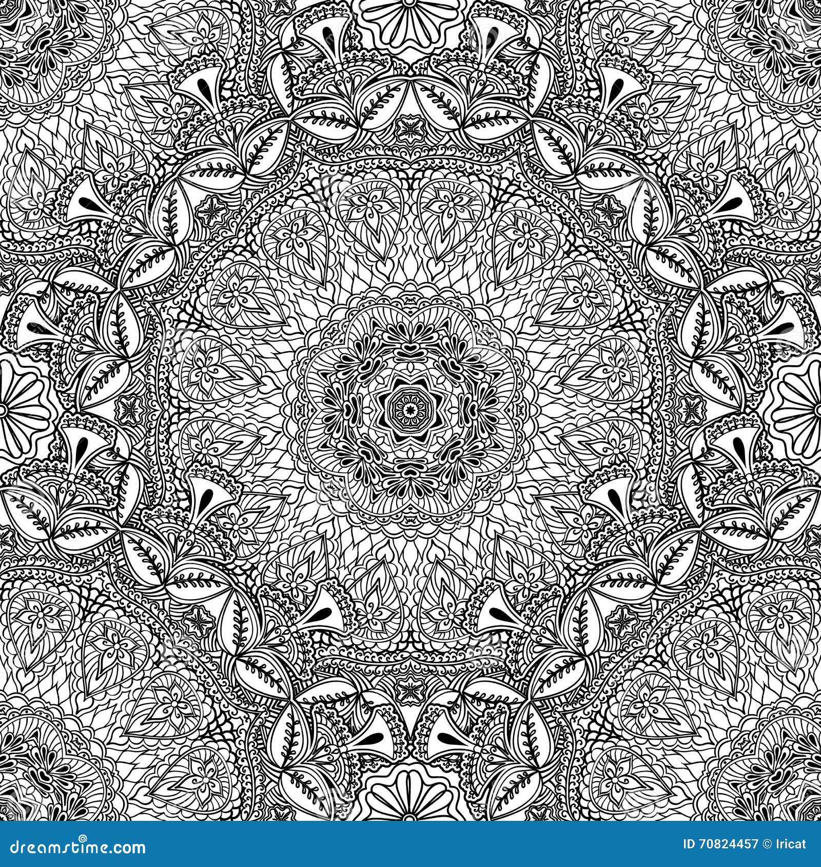 Black and White Pattern in Indian Ethnic Style. Tribal Seamless Pattern ...