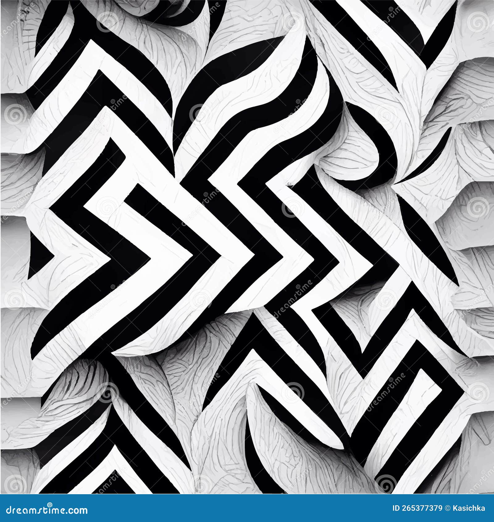 Black and White Pattern of Moving Lines Stock Vector - Illustration of ...