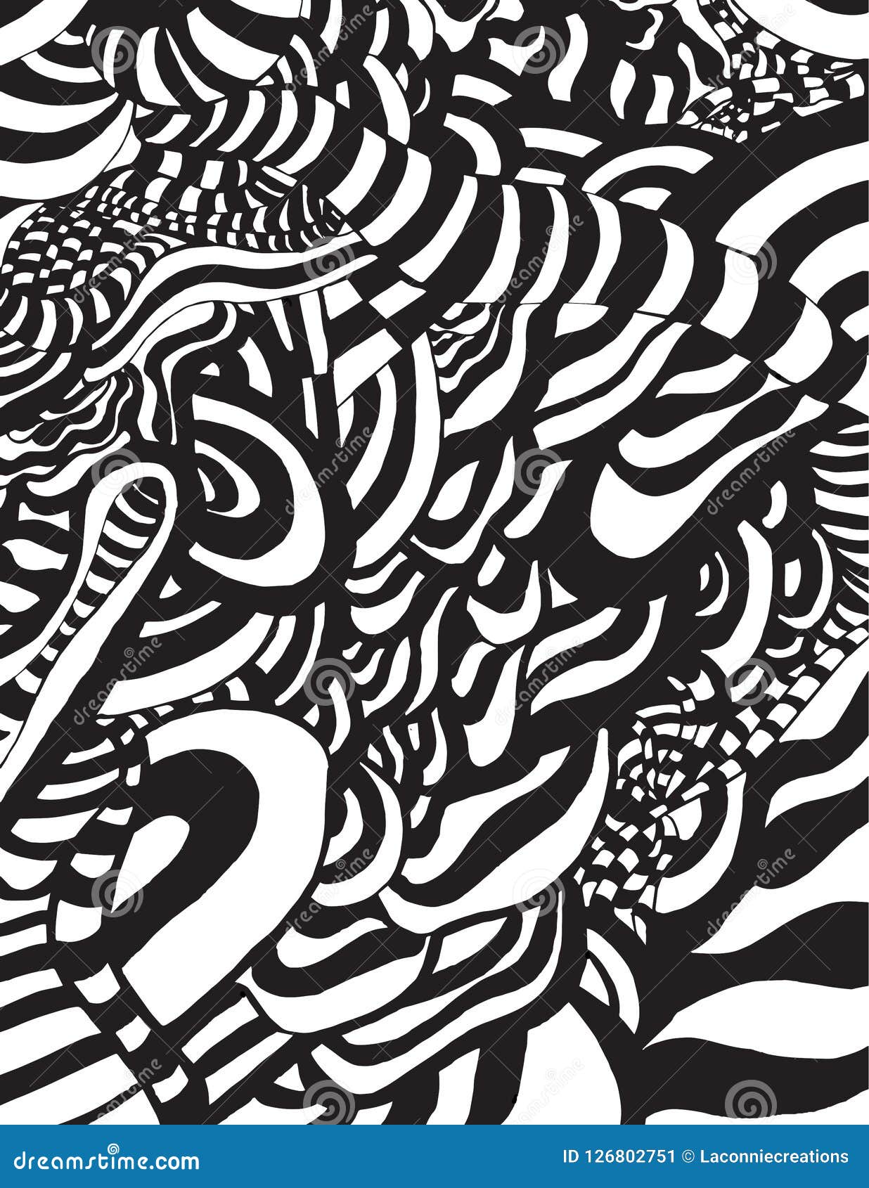 Op Art Black and White Pattern. Stock Illustration - Illustration of ...