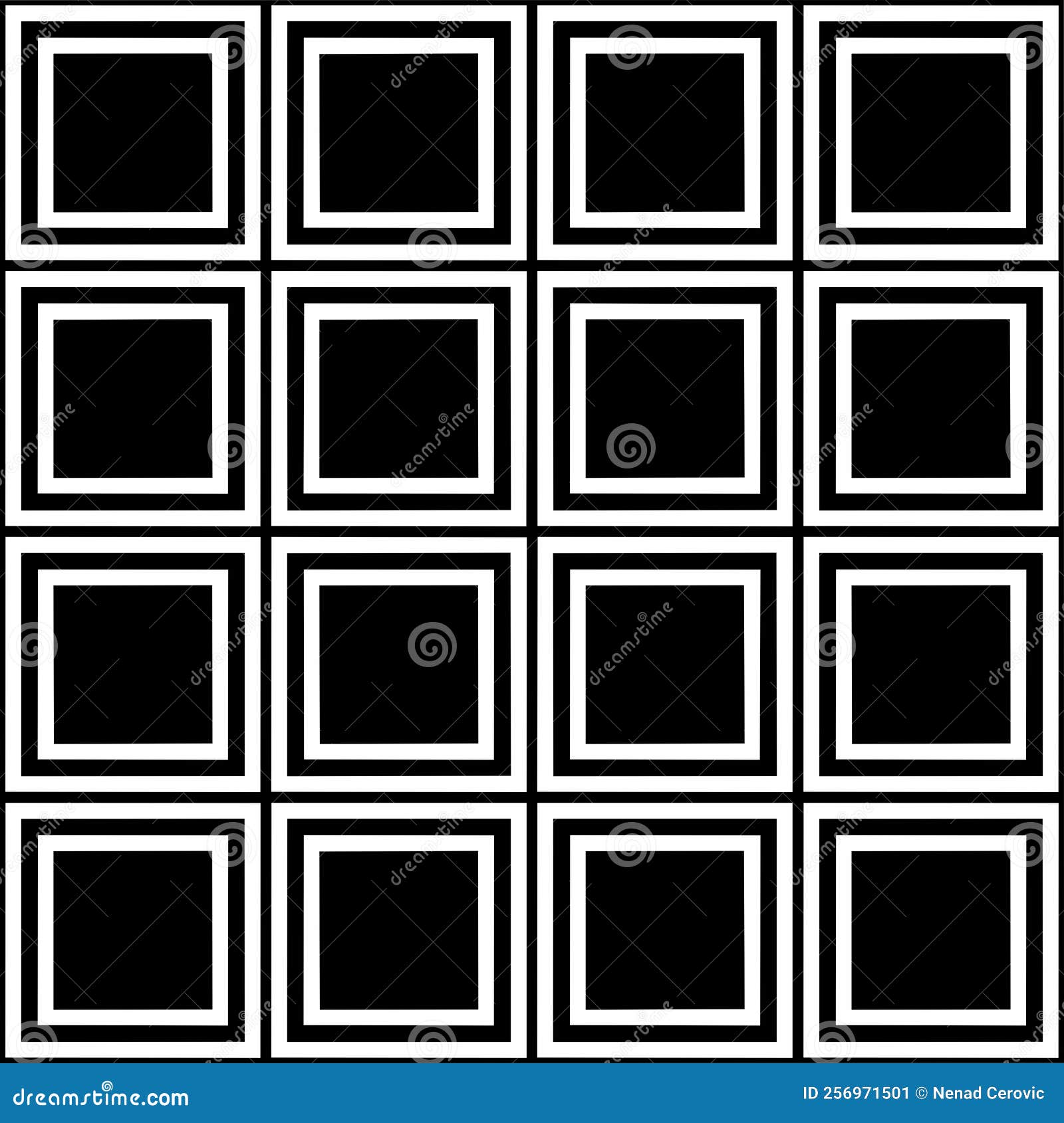Black and White Pattern Vector. Illustration Isolated on White ...