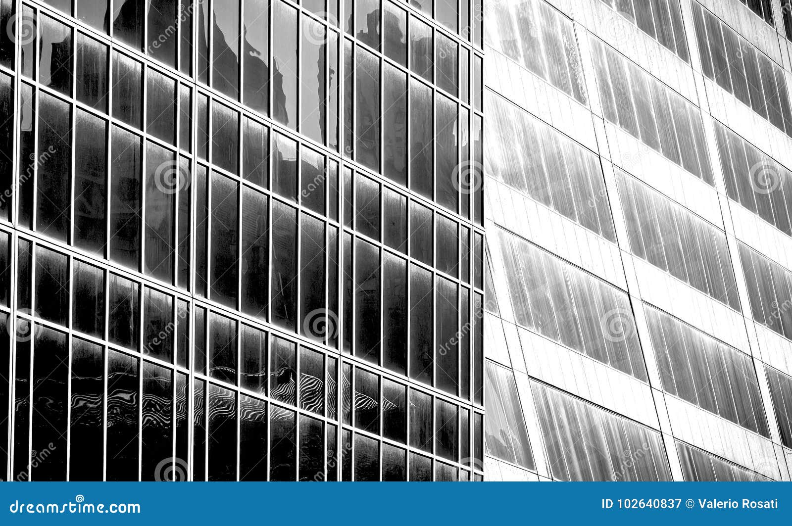Black and White Patterned Glass Windows Stock Image - Image of city ...