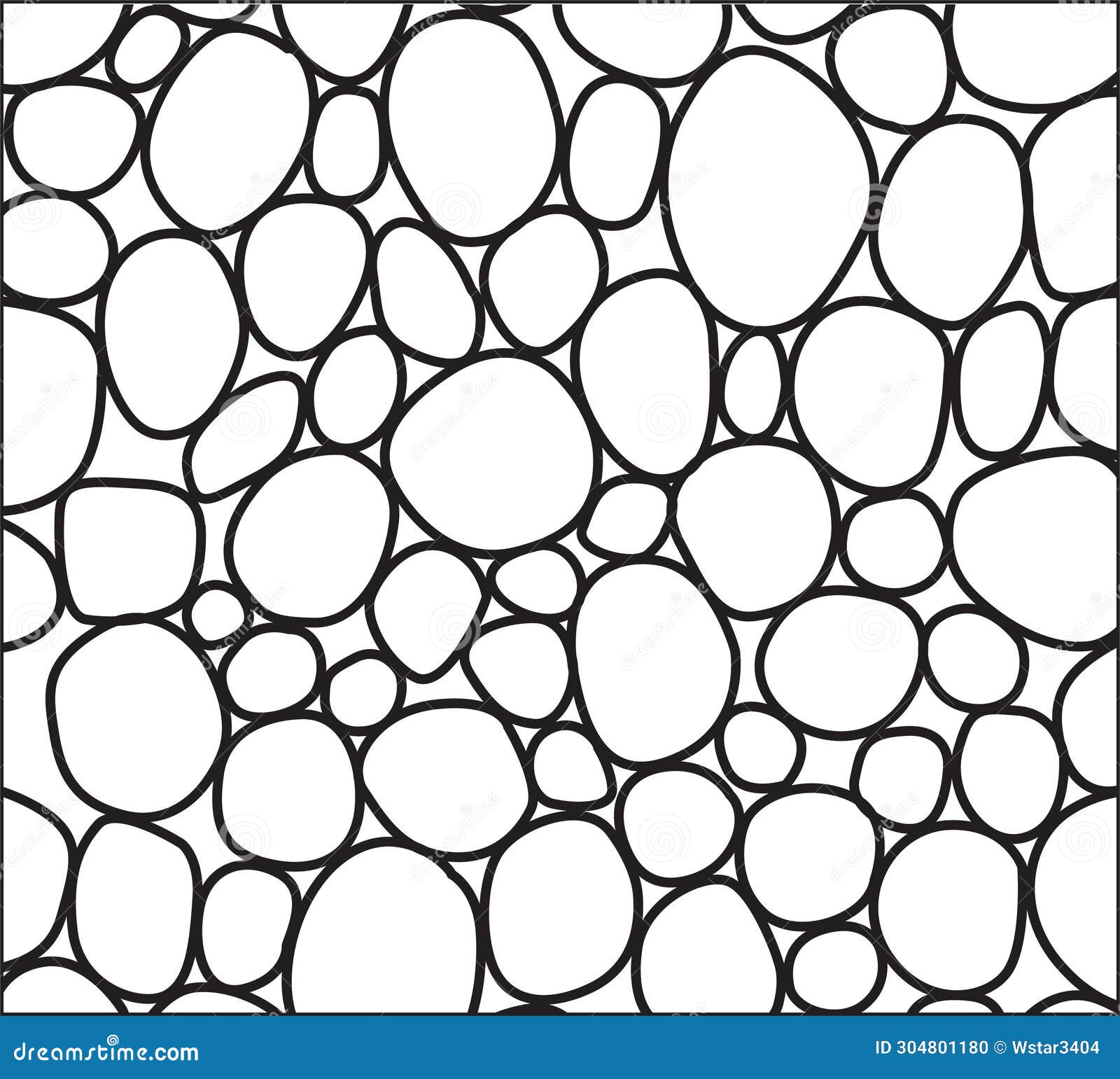 Black and White Pebble Stone Line Pattern Vector Illustration Stock ...