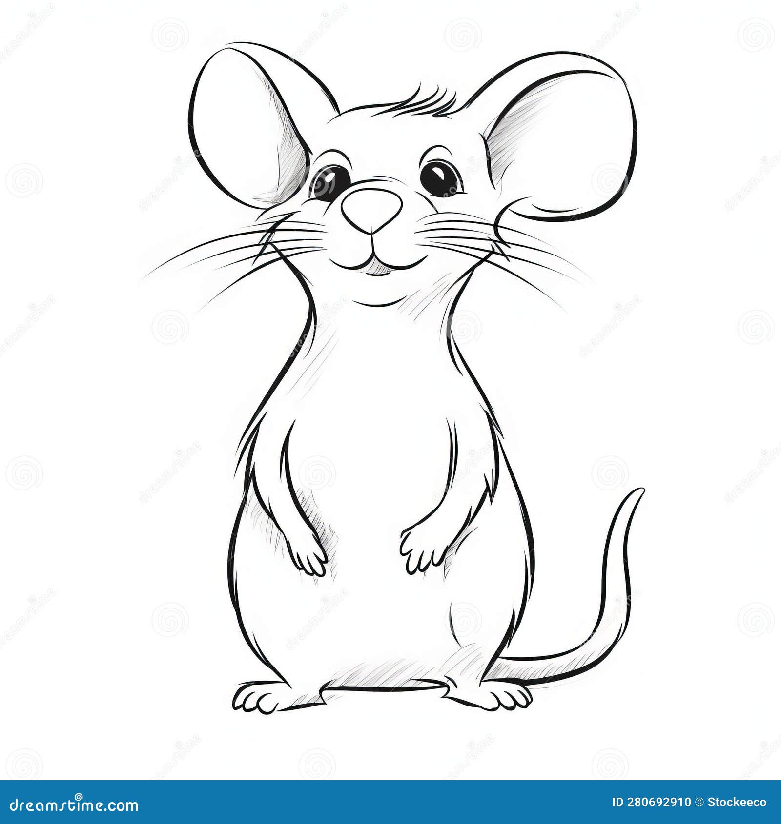 Whimsical 3d Mouse Illustration In Pixar Style On White Background ...
