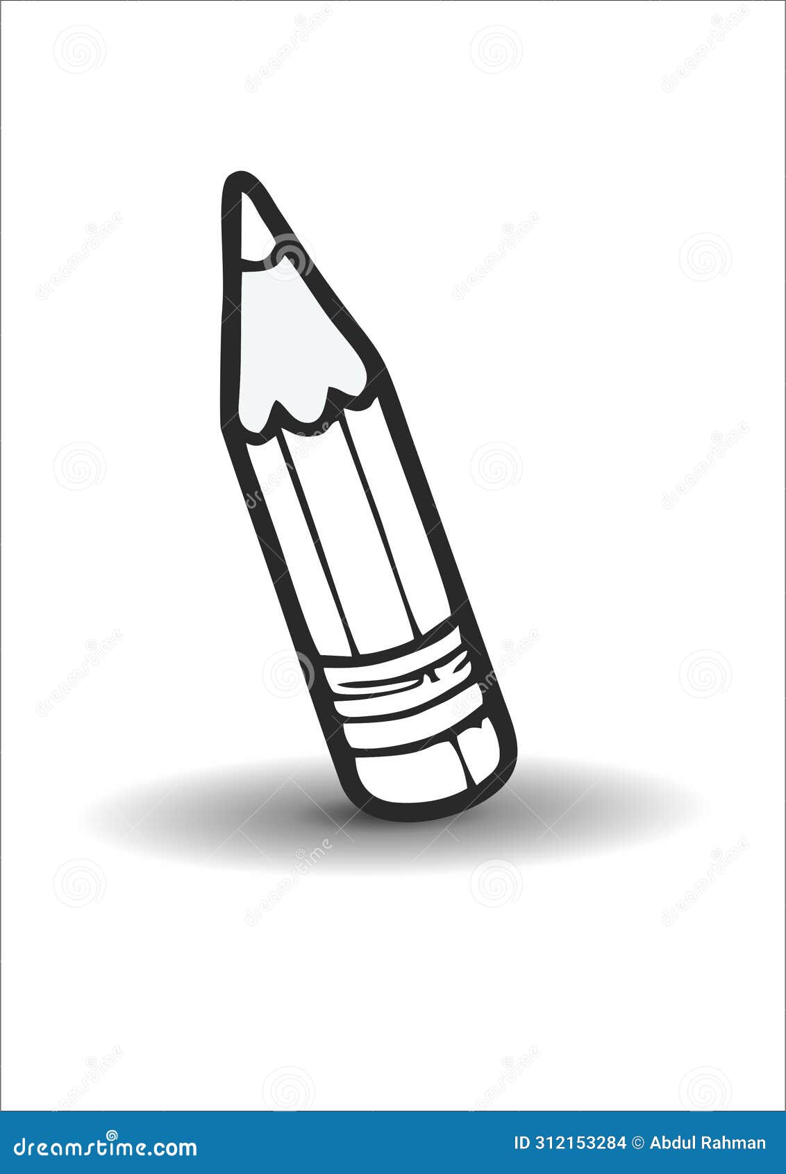 Black and White Pencil Theme Coloring Page - School Theme Stock ...