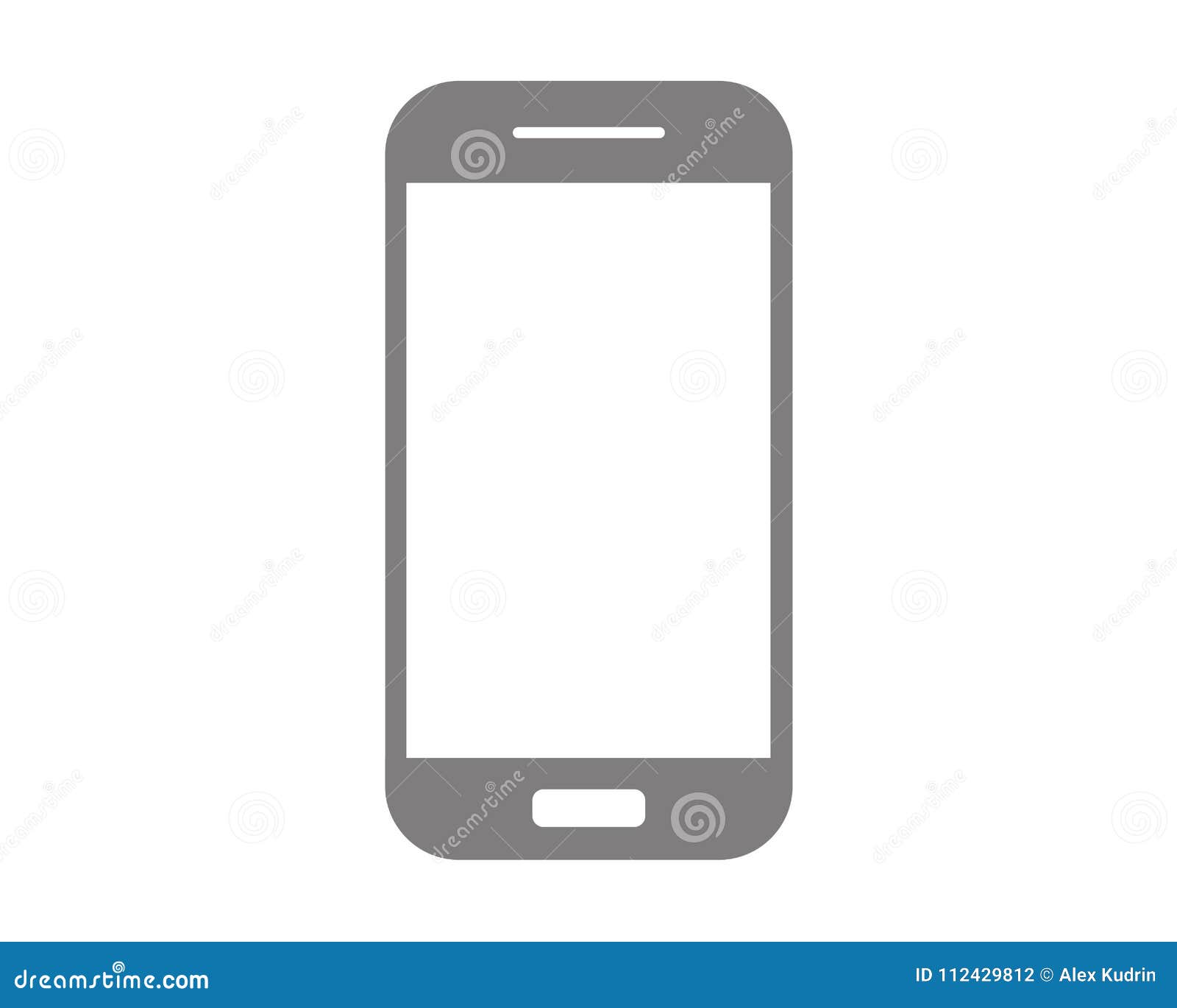 Black and white phone stock vector. Illustration of cellphone - 112429812