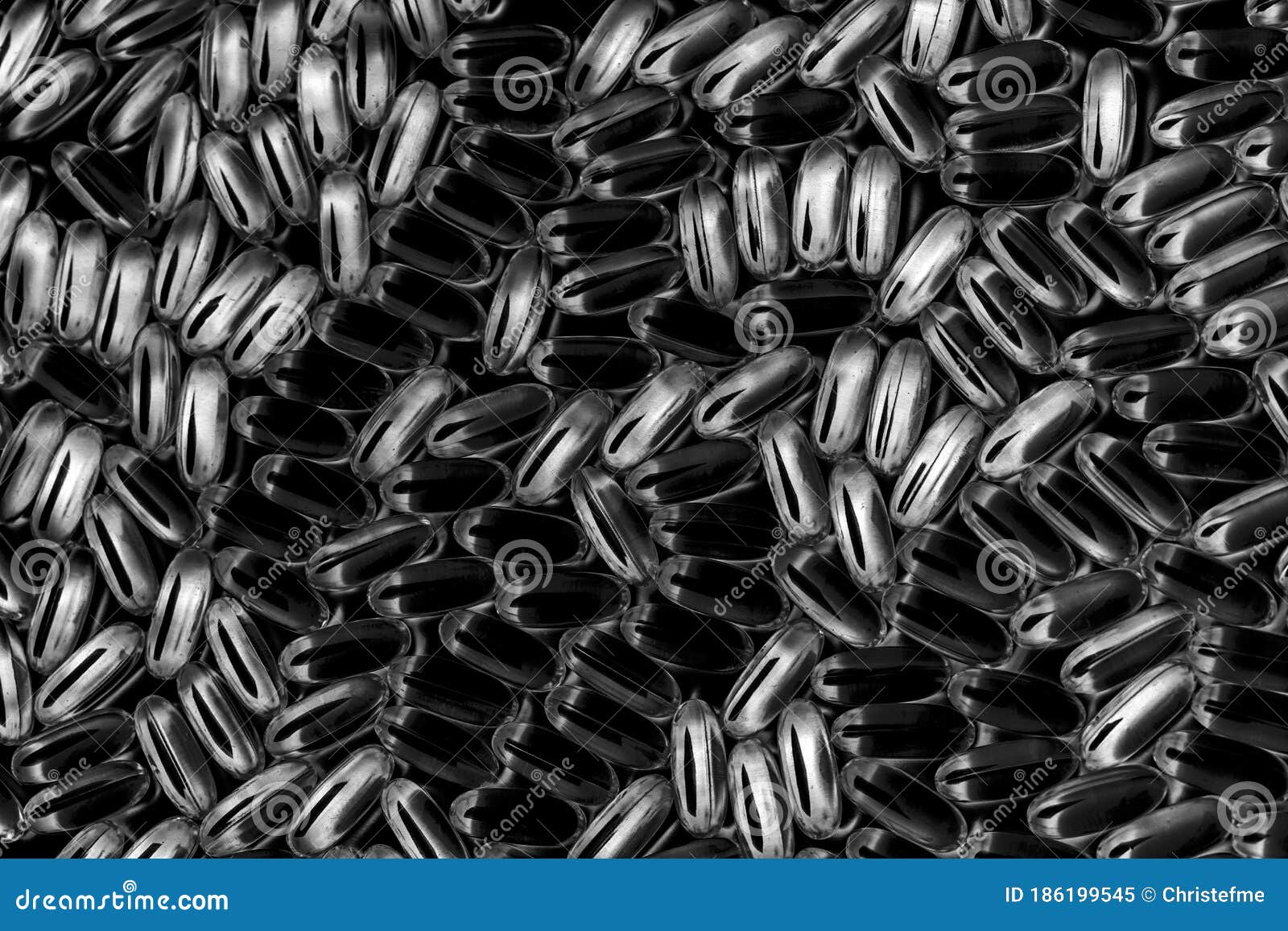 Black and White Photo of Capsules with Inversion Stock Image - Image of ...
