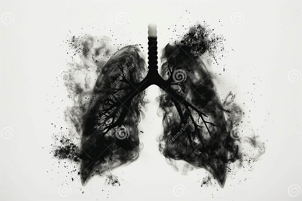 Black and White Photo of Exploding Lungs Stock Image - Image of anatomy ...