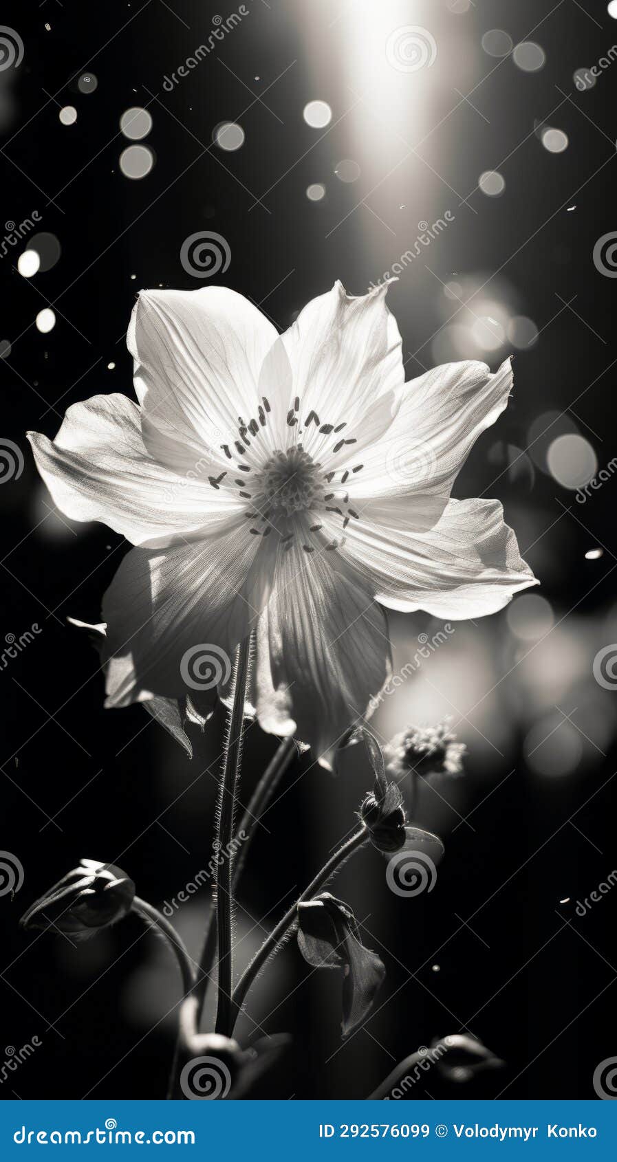 Monochromatic Flower Design Coloring Page Stock Photography ...