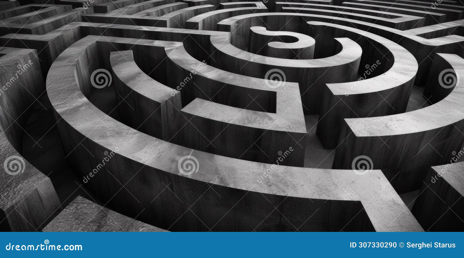 A Black and White Photo of a Maze with Many Different Paths, AI Stock Photo - Image of paths ...