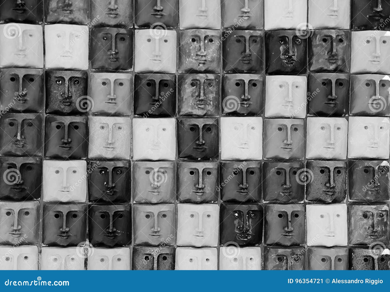 Black and White Photo of Multiple Faces Stock Image - Image of multiple ...