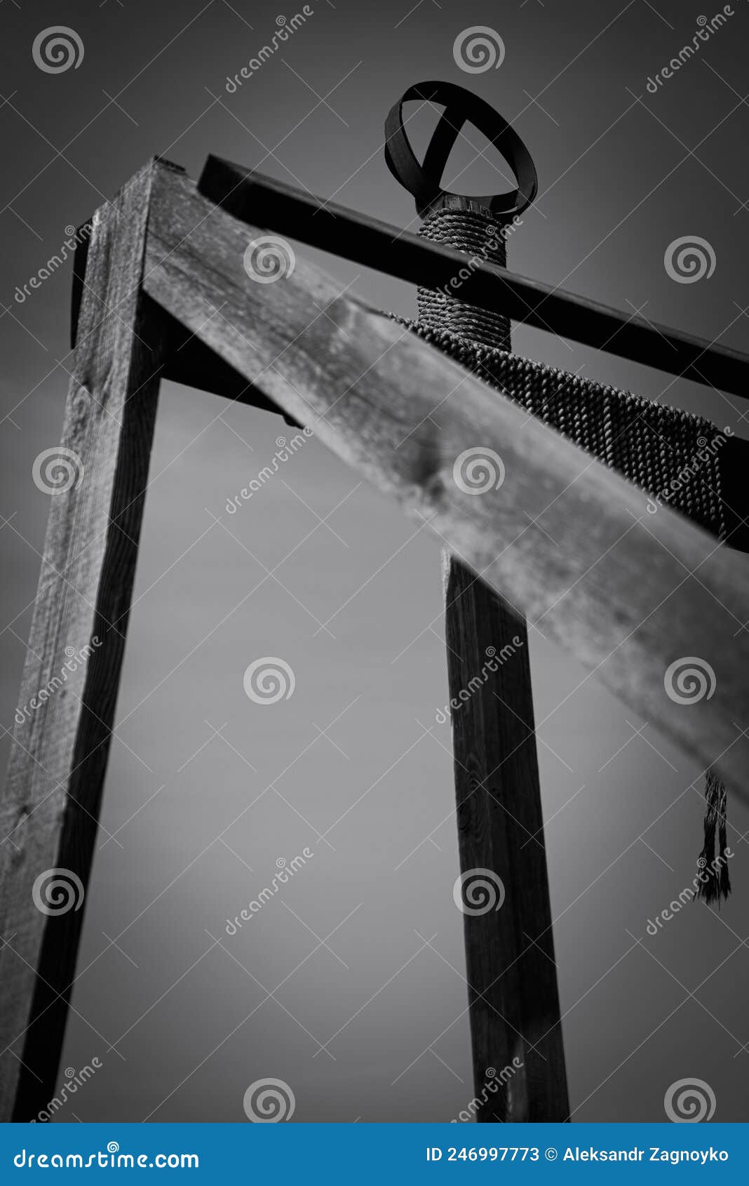 Black and White Photo of an Old Throwing Weapon. an Element of an ...
