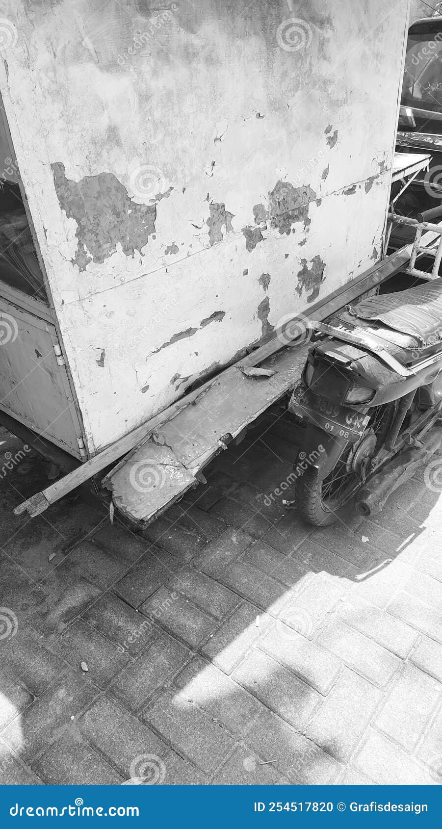Black and White Photo Rickshaw Stock Photo - Image of black, market ...