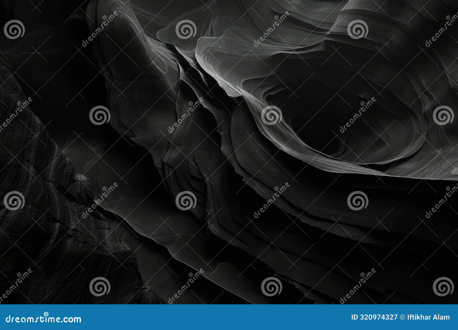 Black and White Photo Showcasing Layers of Depth and Dimension in a ...