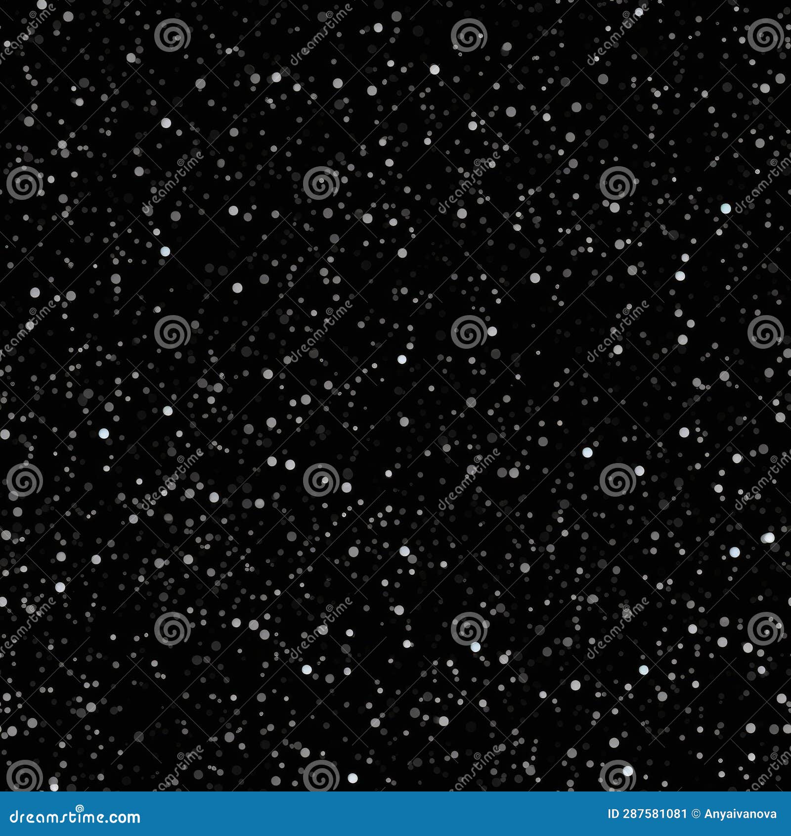 A Black and White Photo of Snow Falling. Seamless Pattern. Stock ...